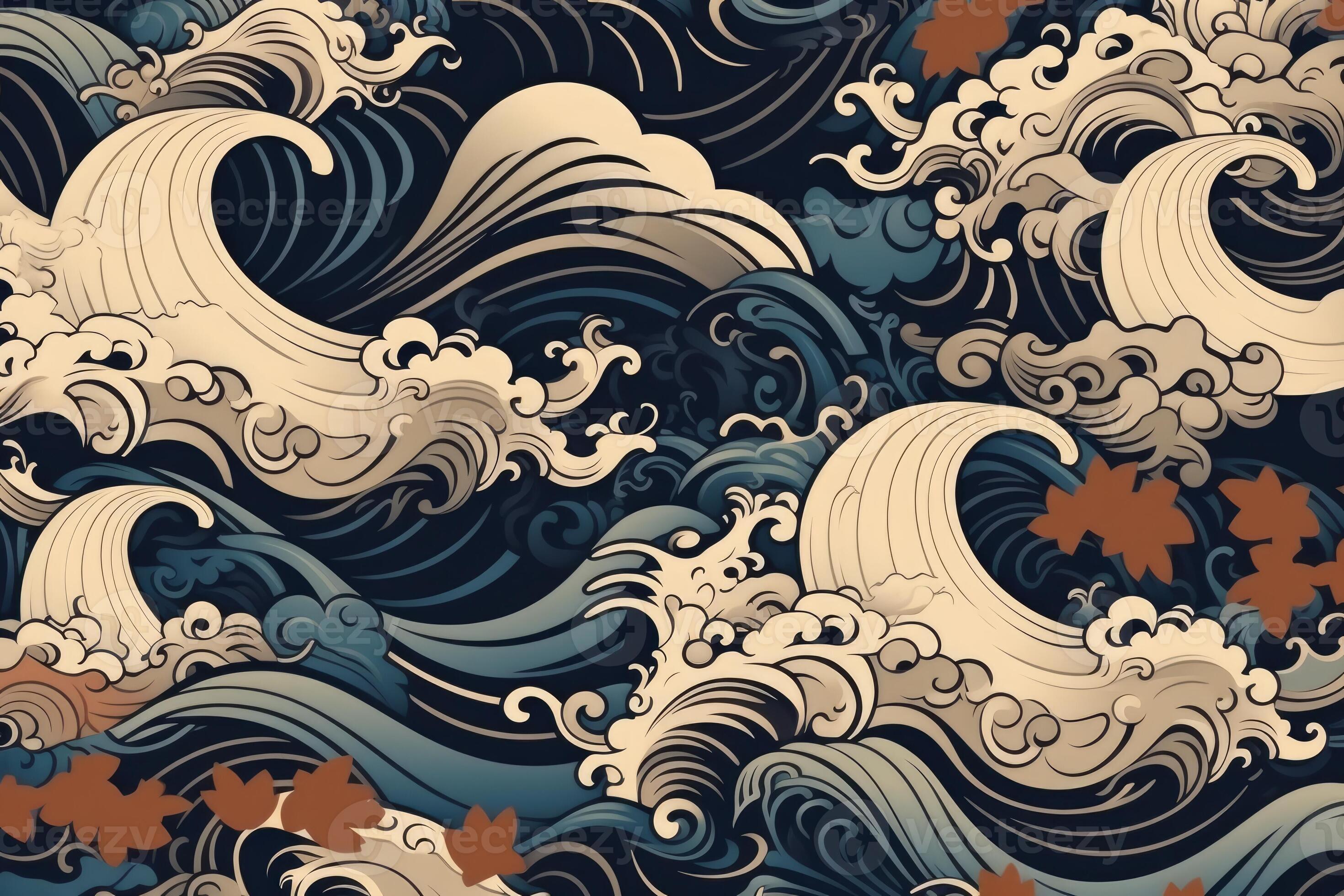 wave pattern design background generative AI 23140732 Stock Photo at ...