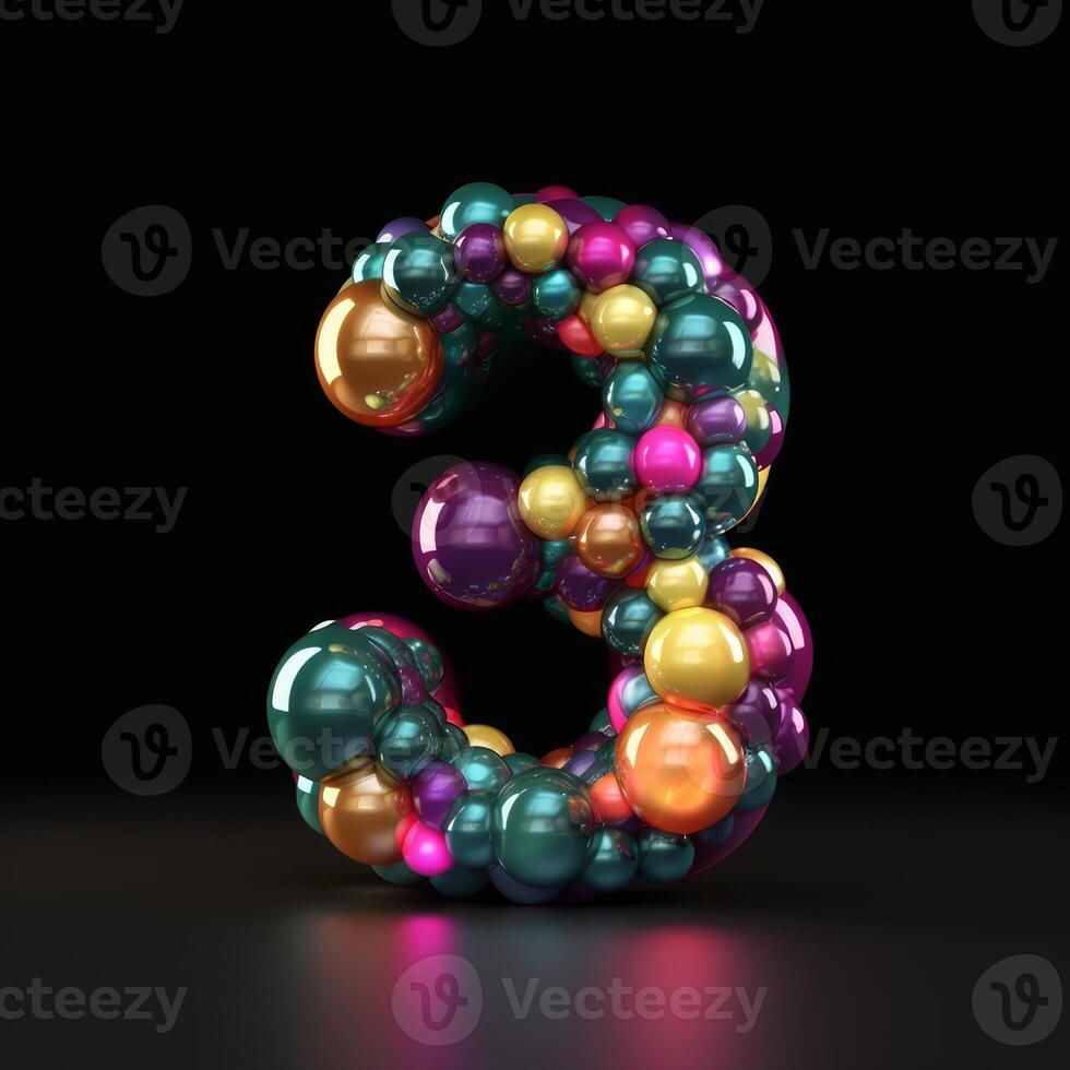 Number 3 typography using colorful balloons generative AI 23140747 ... Number 3 typography using colorful balloons generative AI 23140747 ...