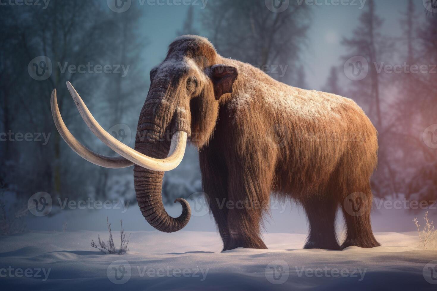 woolly mammoth in the snow beautiful view 23140964 Stock Photo at Vecteezy
