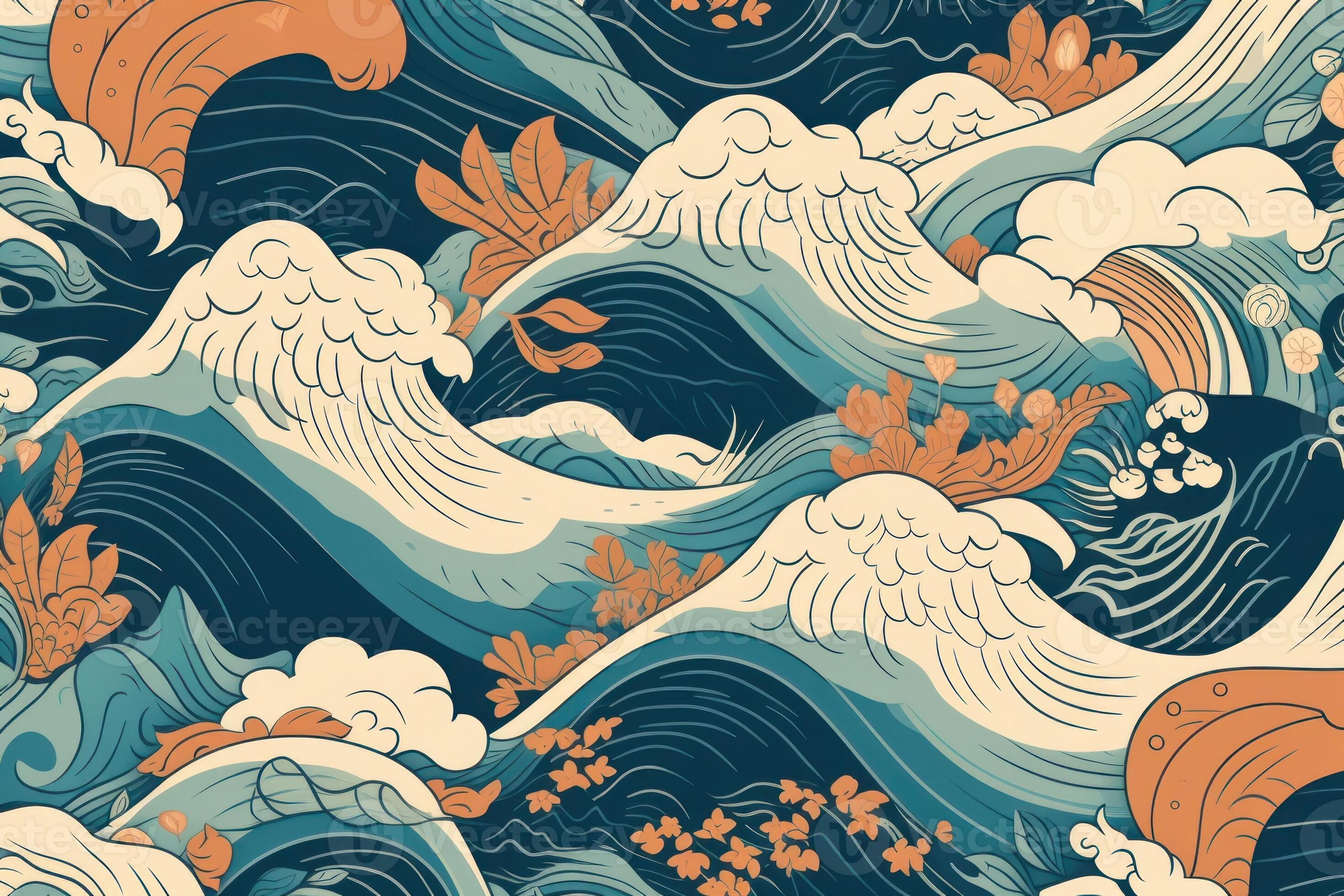 wave pattern design generative AI 23141306 Stock Photo at Vecteezy