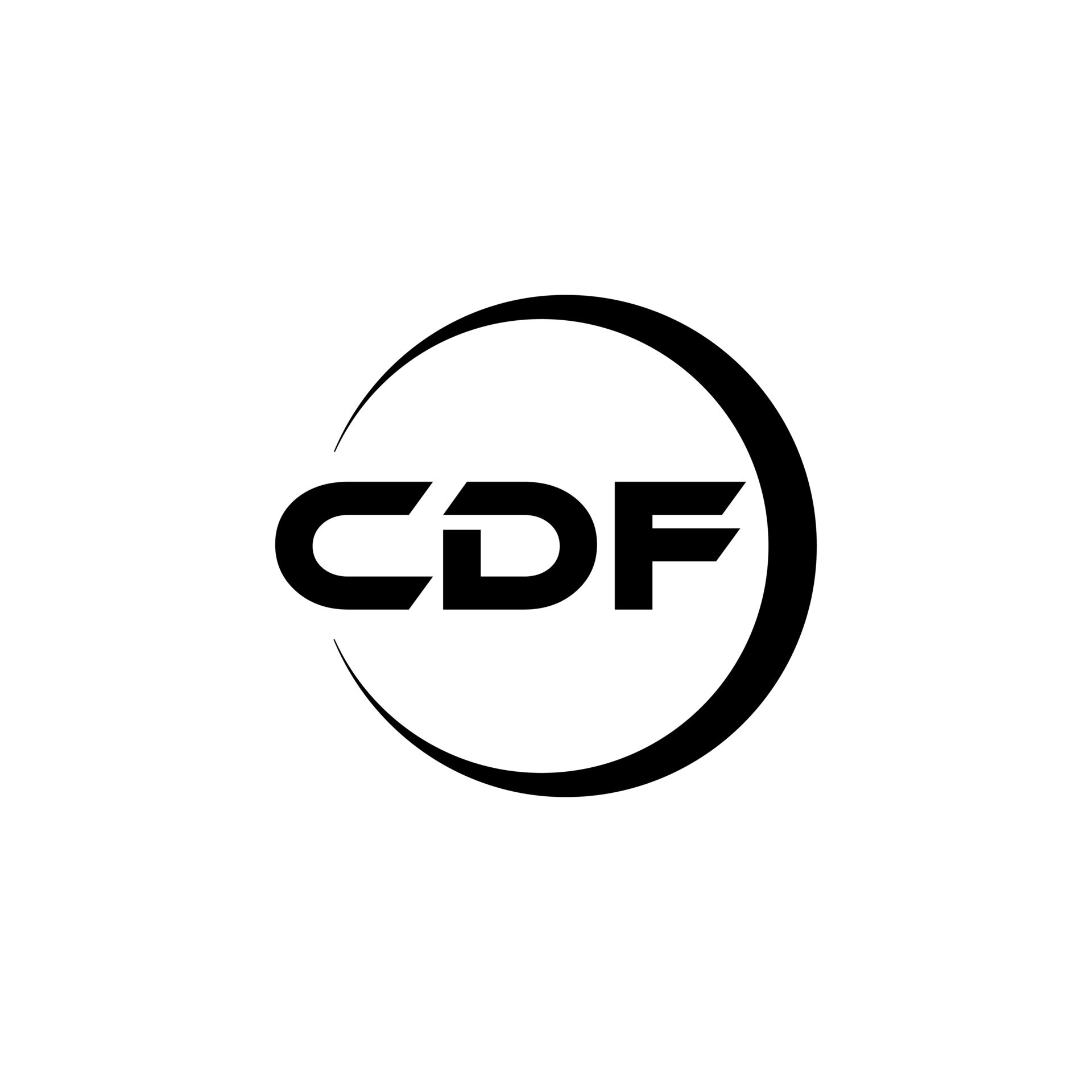 CDF letra logo diseño en ilustración. vector logo, caligrafía diseños para logo, póster ...