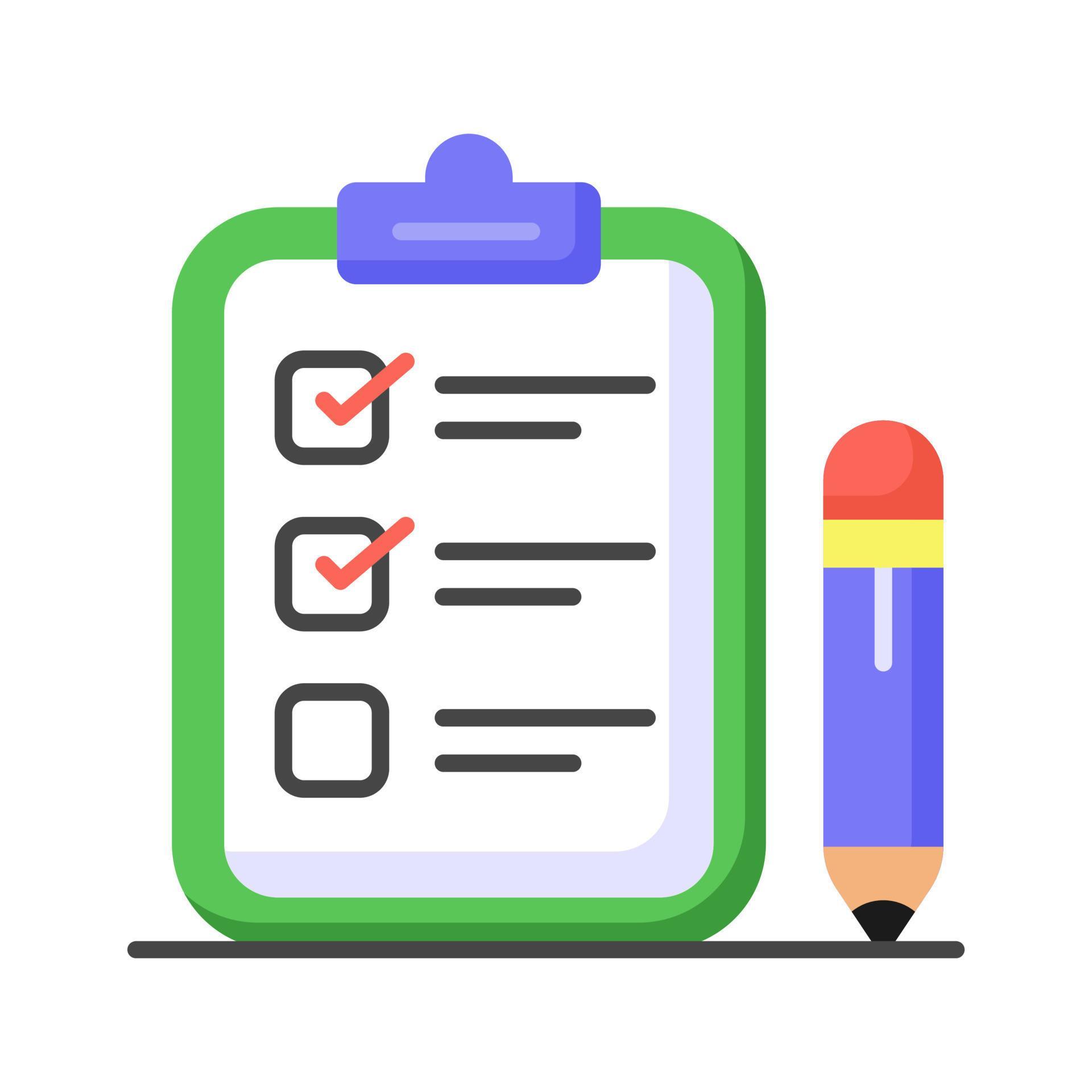 Carefully designed checklist icon represents a list of tasks or items ...