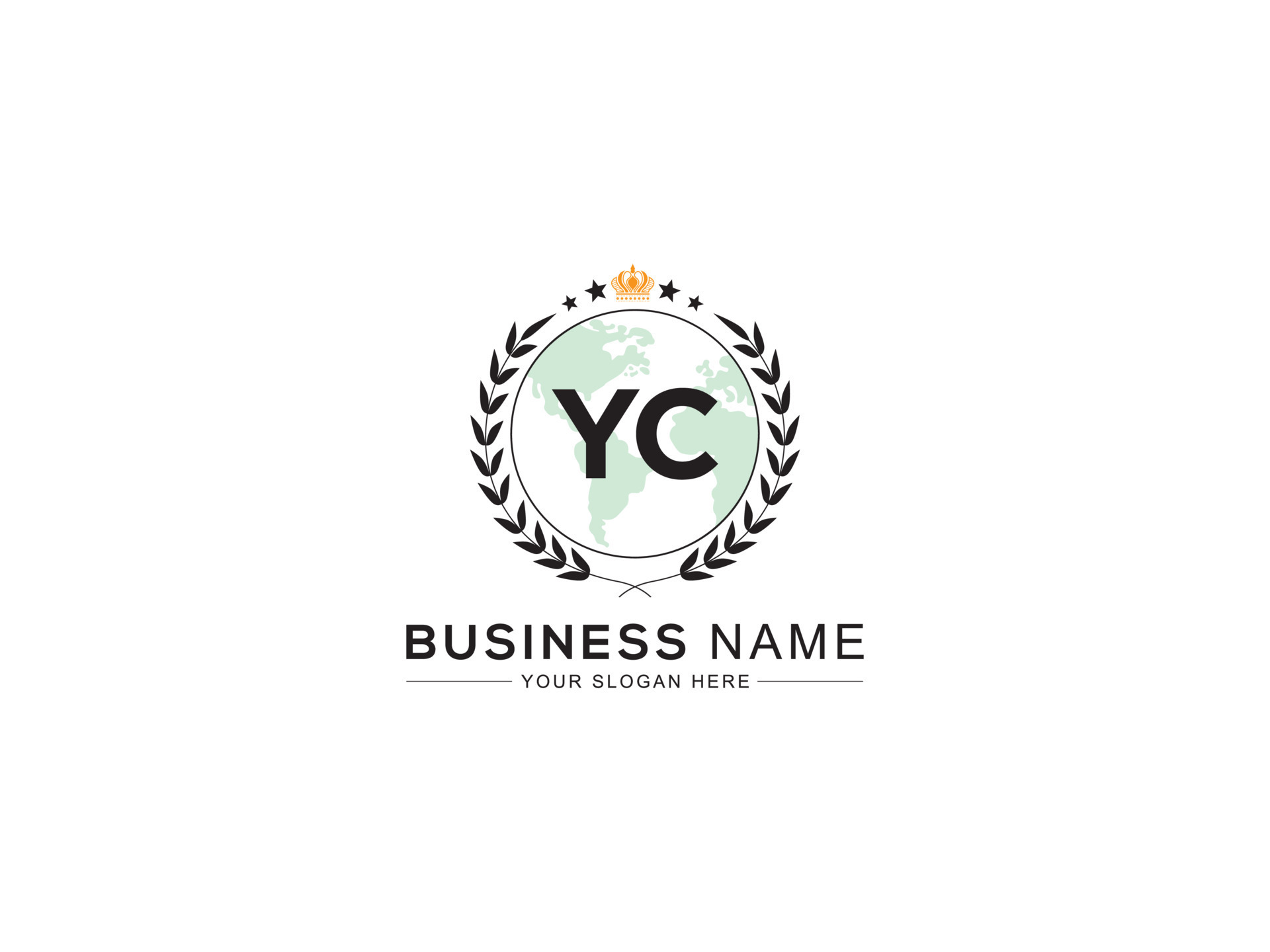 Monogram Yc Royal Logo, Unique YC Logo Letter Vector Crown Icon Design 23142301 Vector Art at ...