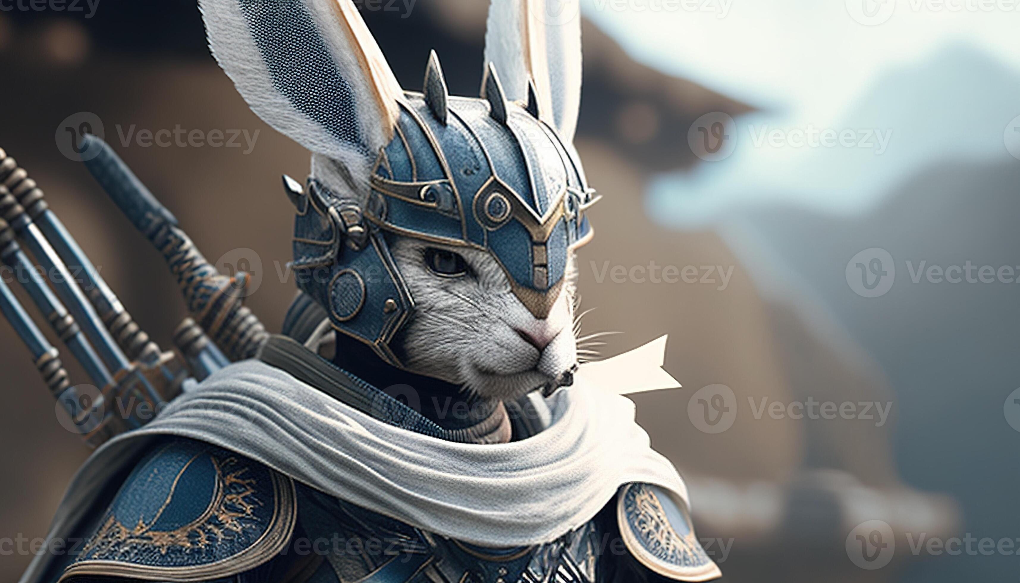 wind rabbit warrior, digital art illustration, 23144002 Stock Photo at Vecteezy