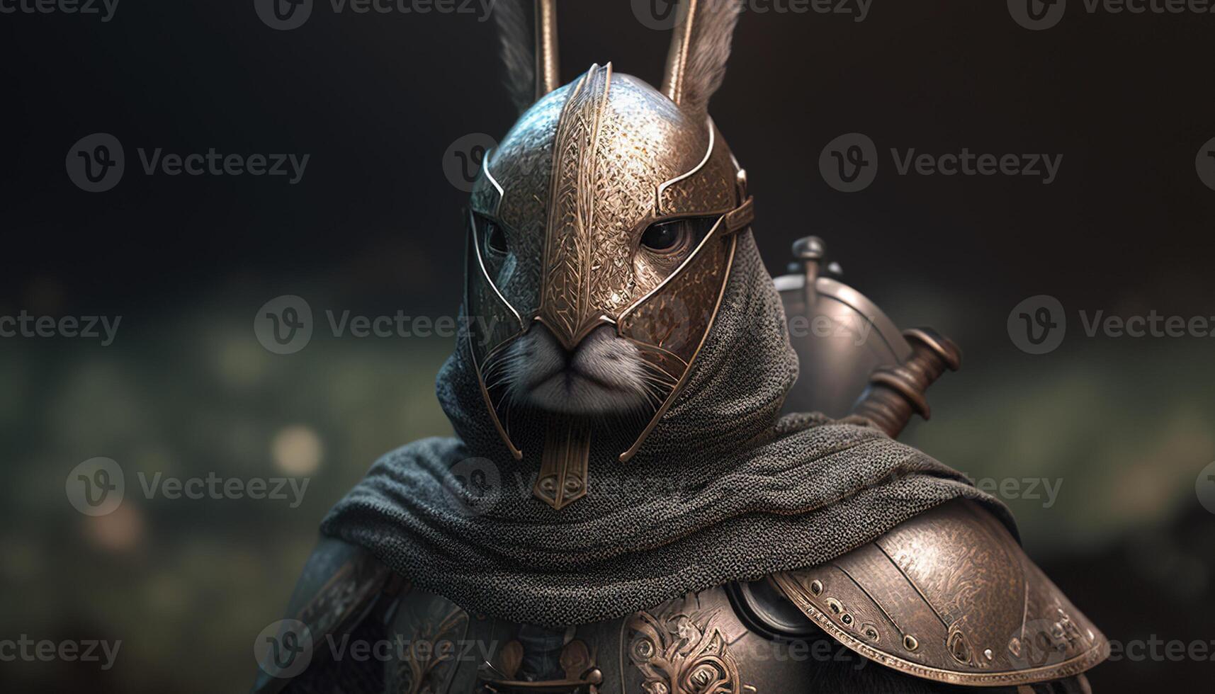 quickfoot rabbit warrior, digital art illustration, 23144124 Stock Photo at Vecteezy