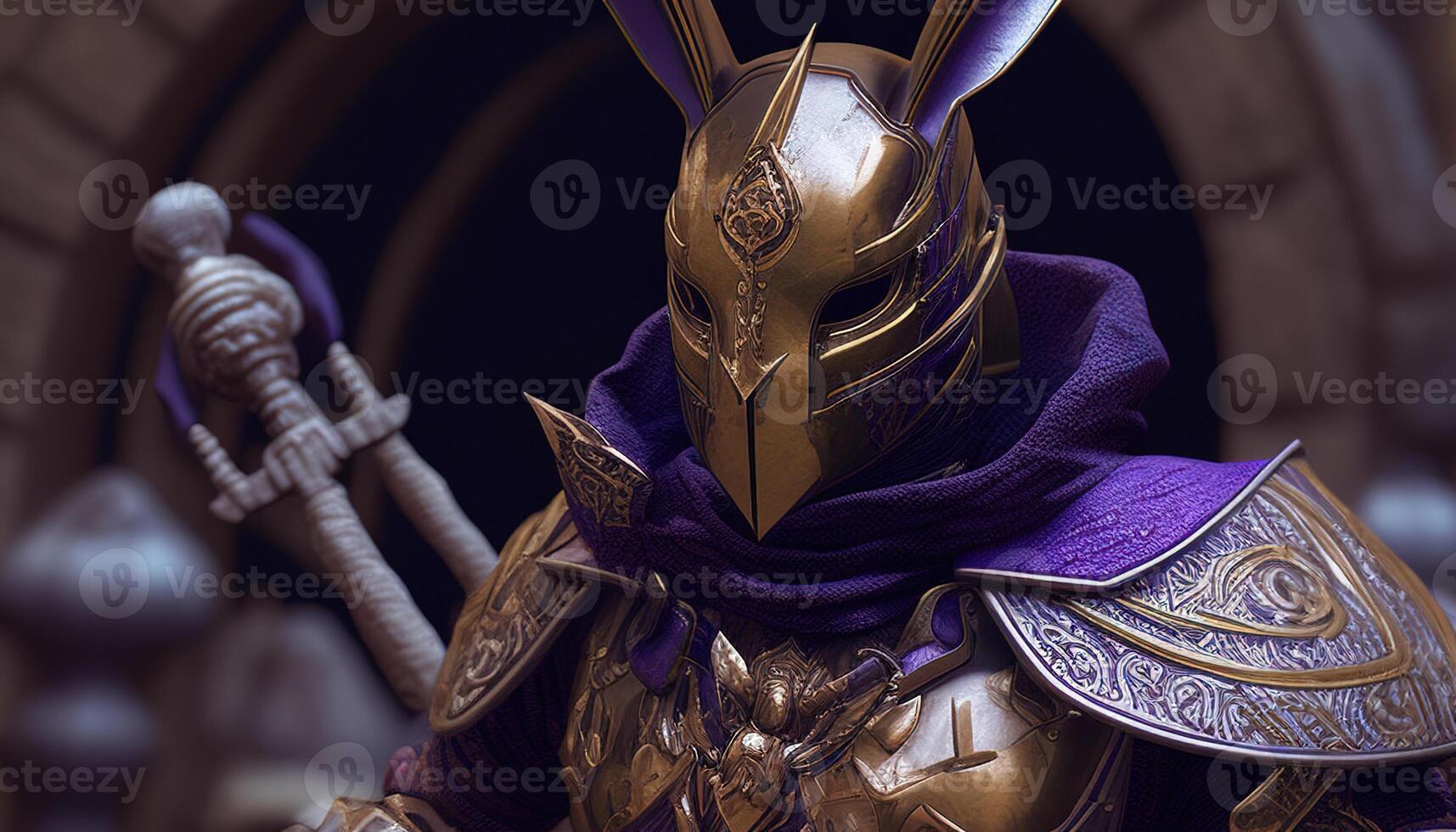 trickster rabbit warrior, digital art illustration, 23144457 Stock Photo at Vecteezy