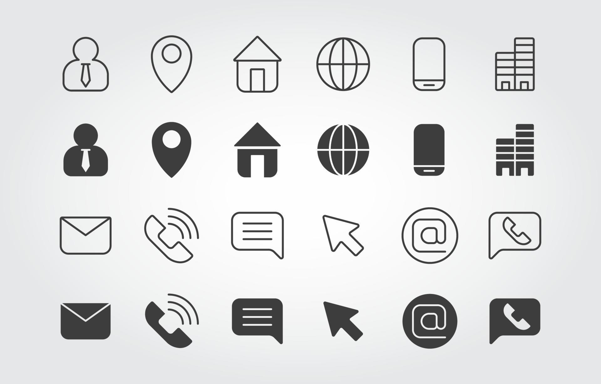 Simple Dual Tone Business Card Icons 23150617 Vector Art at Vecteezy