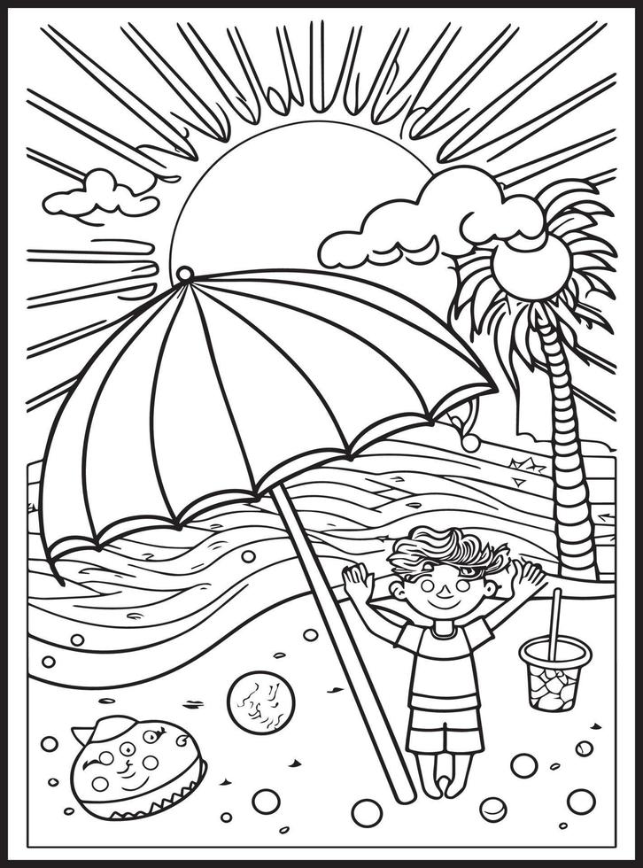 Un Dibujo De Verano Para Colorear Dibujos De Verano Para Col