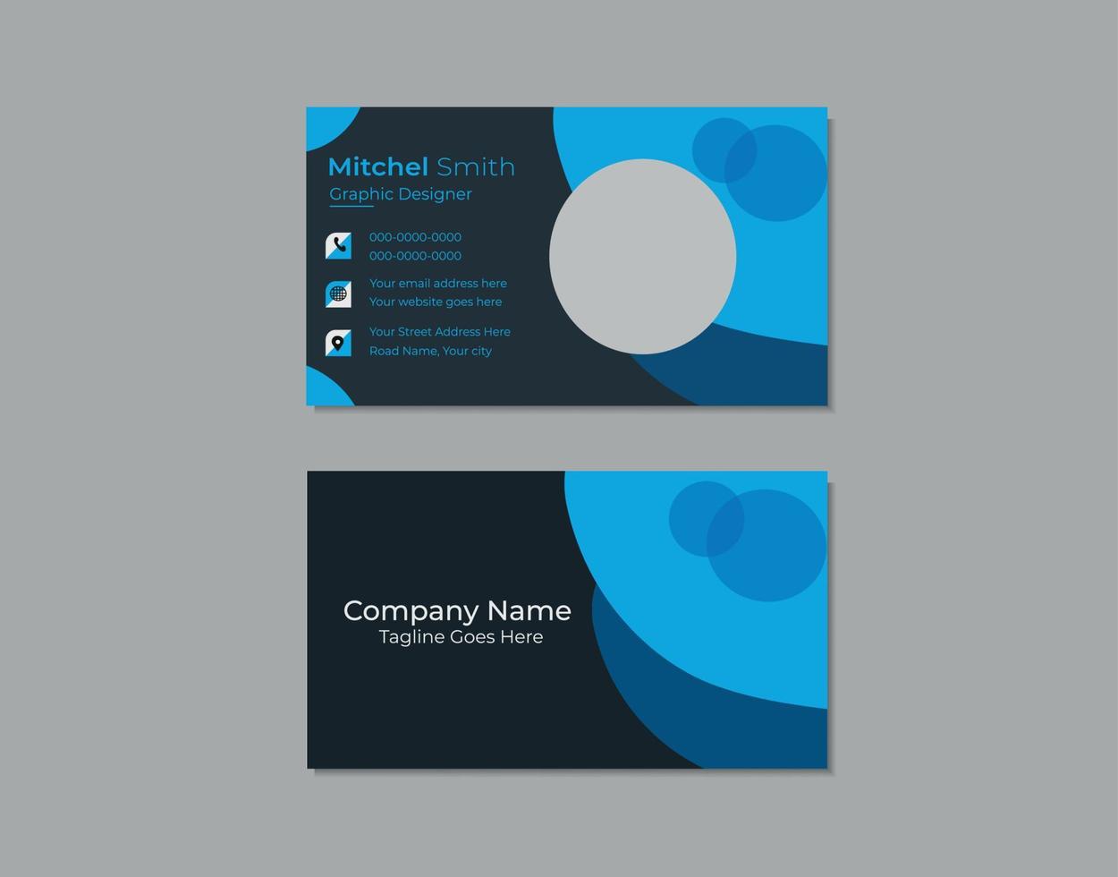 Double sided business card design template 23156705 Vector Art at Vecteezy