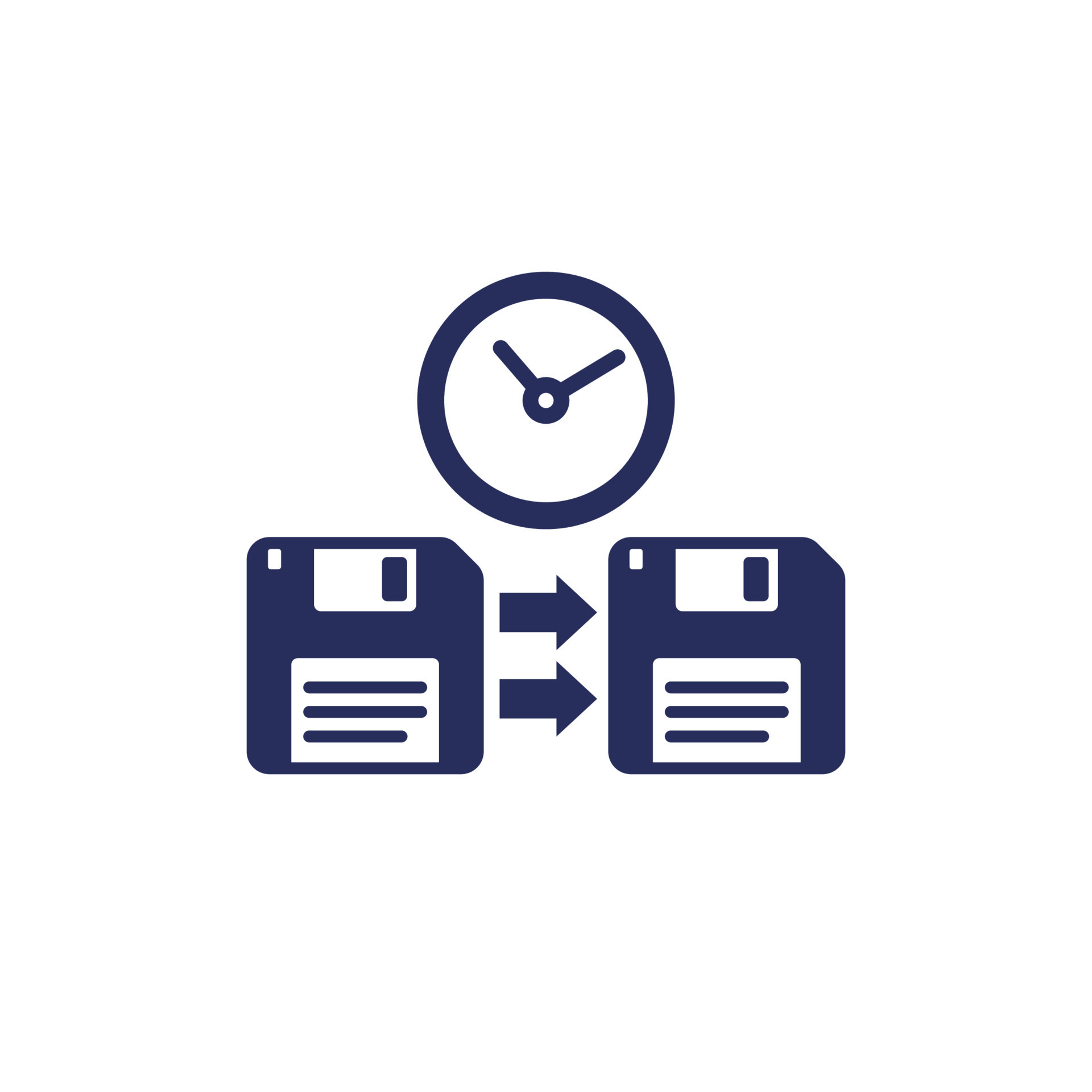 Backup Time Icon With Floppy Disks 23156971 Vector Art At Vecteezy