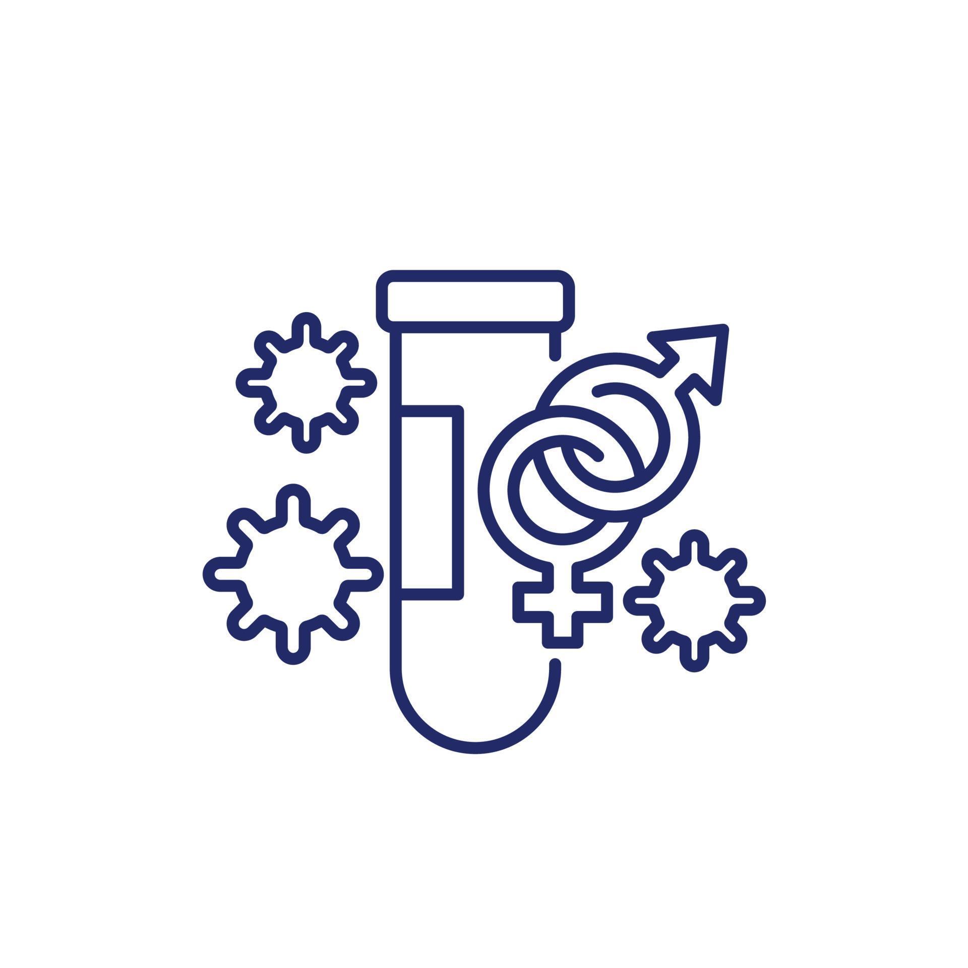 STD testing line icon on white 23157008 Vector Art at Vecteezy