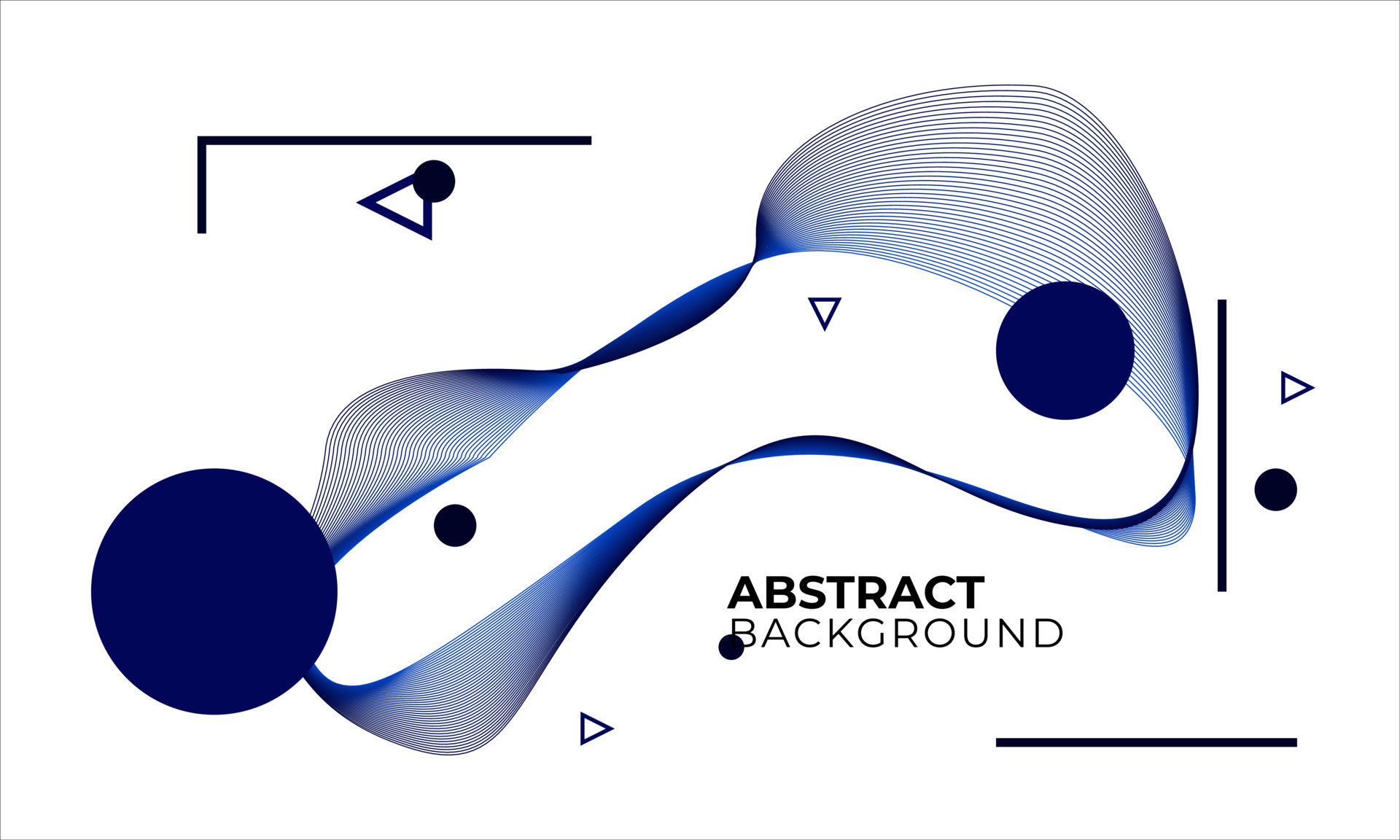 Abstract Background With Dynamic Linear Waves In Blue Abstract Line Wave Vector Shape