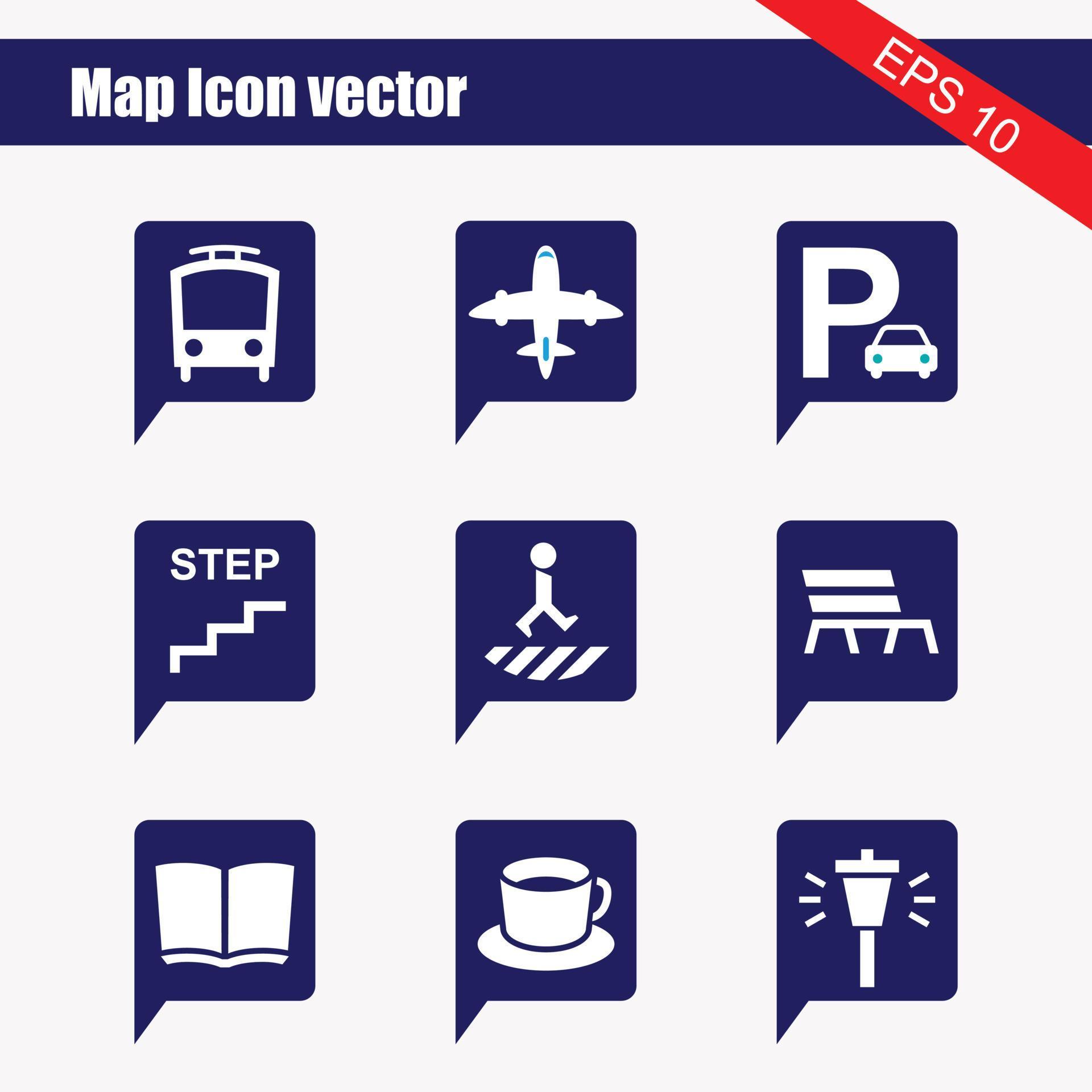 Simple Set Of Route Related Vector Line Icons Contains Such Icons As Map With A Pin Route Map