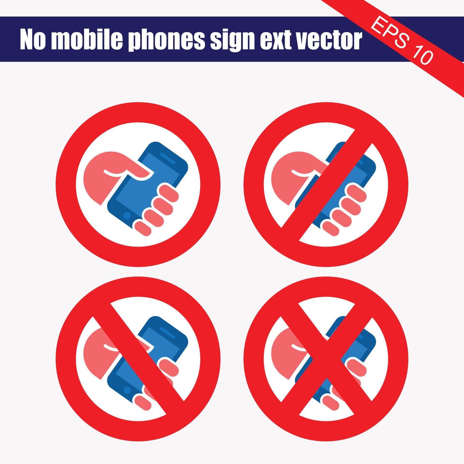 No cell phone vector icon isolated on white background 23157566 Vector ...