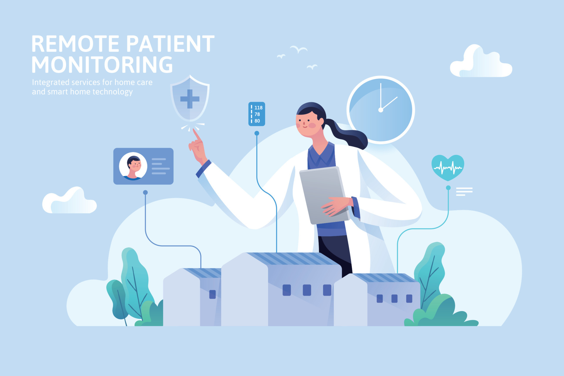 Doctor Using Technology To Monitor Patients Health Condition Remotely Concept Of Telehealth