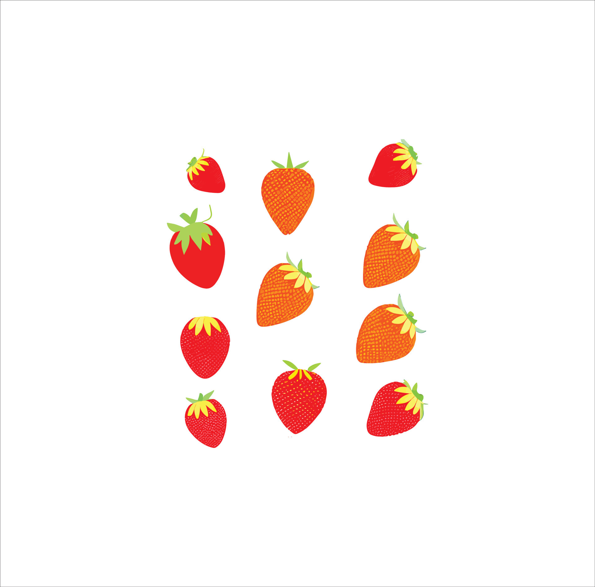 Icon set of Strawberry vector art 23162413 Vector Art at Vecteezy Icon set of Strawberry vector art 23162413 Vector Art at Vecteezy
