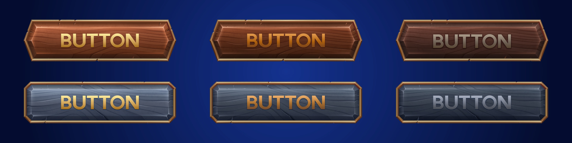 Medieval ui game button frame sprite for animation 23165696 Vector Art at Vecteezy