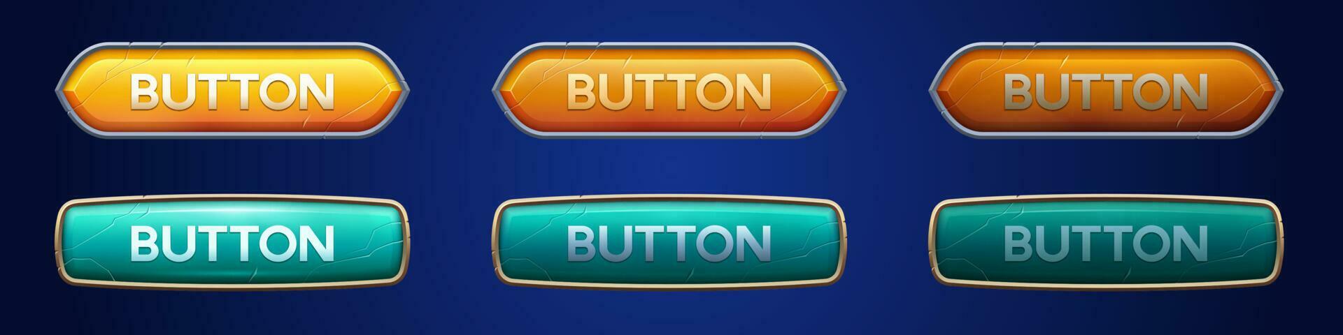 Medieval ui game button frame sprite for animation 23165717 Vector Art ...