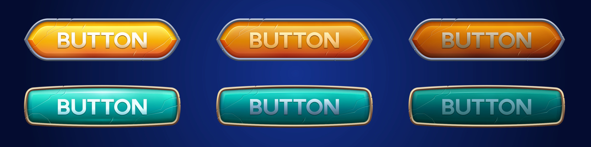 Medieval ui game button frame sprite for animation 23165717 Vector Art at Vecteezy