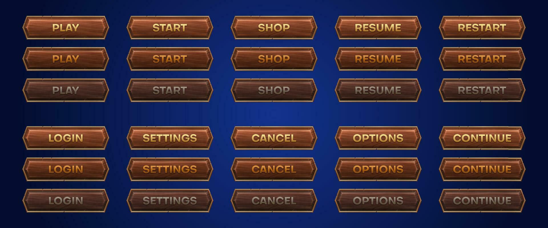 Medieval ui game button frame sprite for animation 23165738 Vector Art at Vecteezy