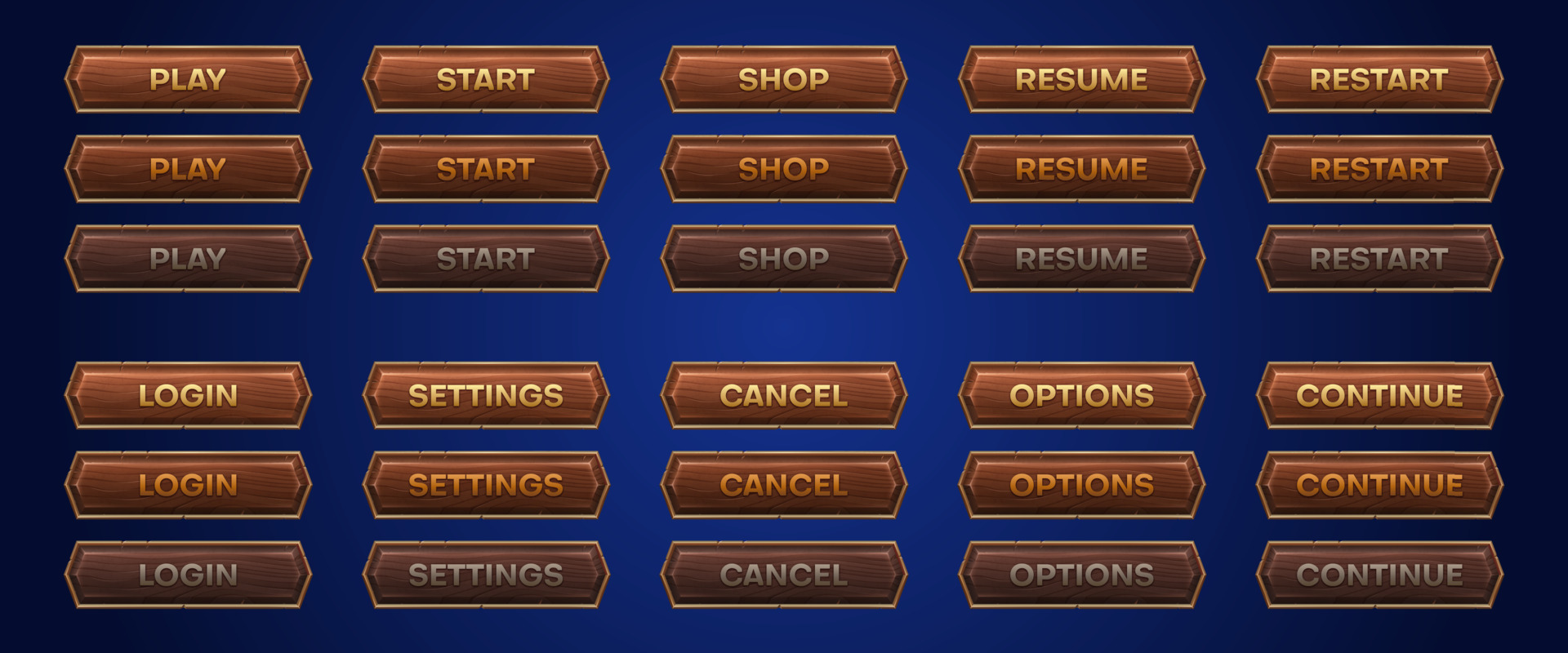 Medieval ui game button frame sprite for animation 23165738 Vector Art ...