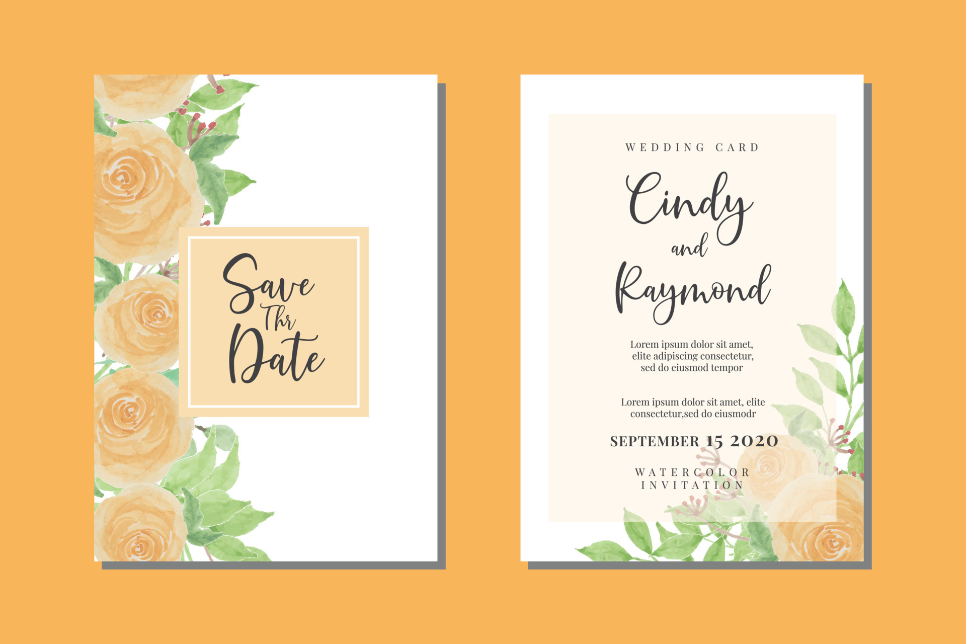 Wedding Invitation Rose Flower 23166755 Vector Art at Vecteezy