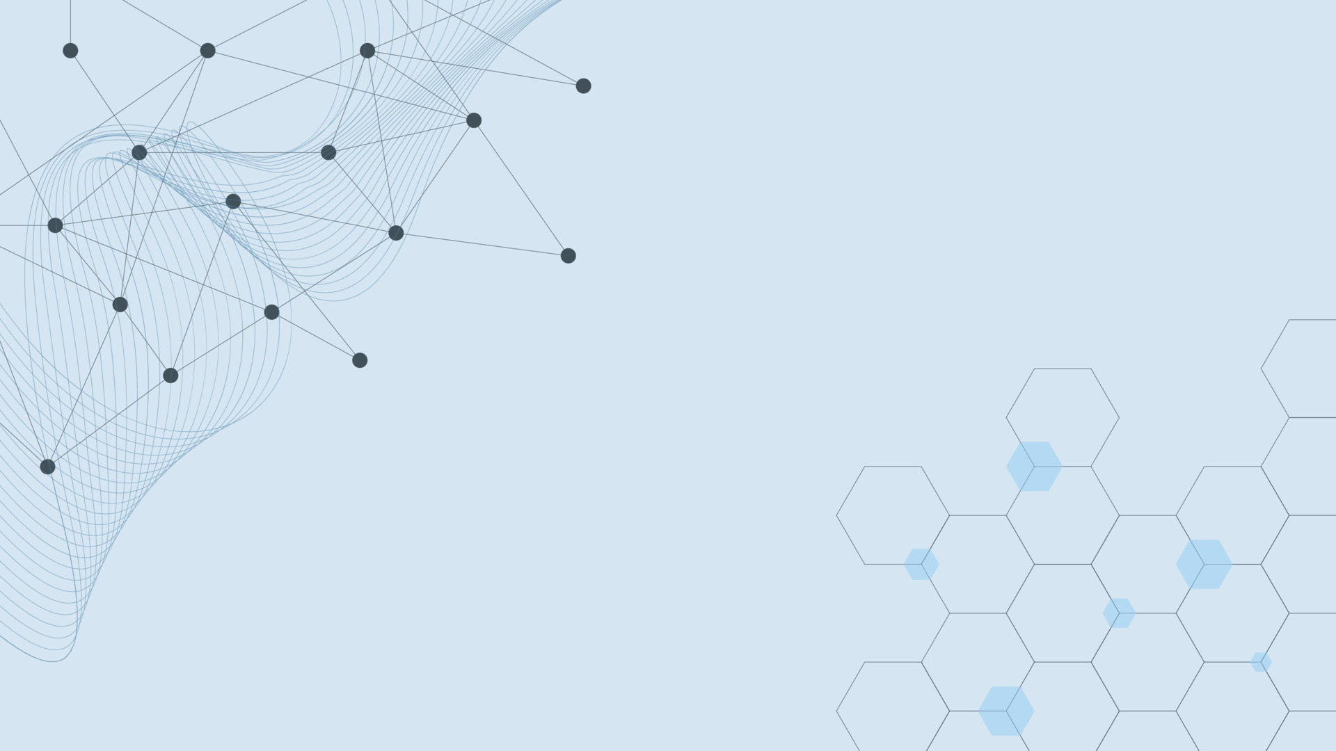 Abstract Geometric Background With Dots Lines Connection Wave Flow And Hexagon Shapes