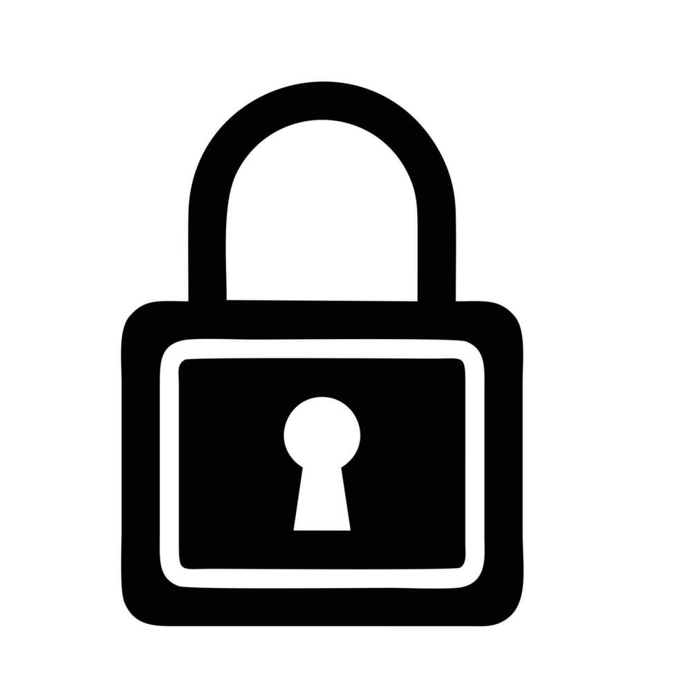 Lock security icon symbol vector image. Illustration of the key secure ...