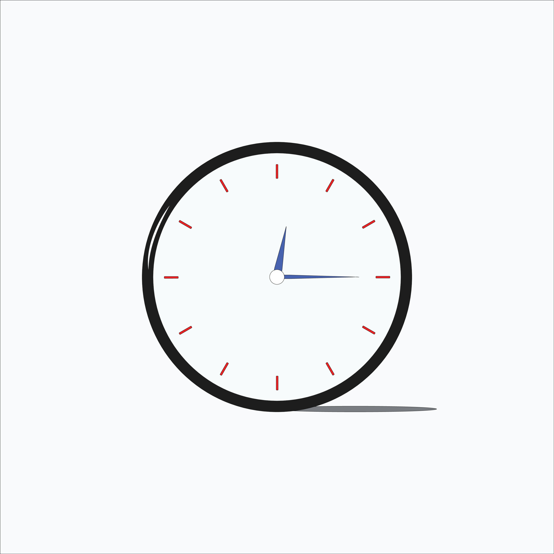 Clock Icon In Flat Style Timer On Color Background Vector Design Element 23171799 Vector Art