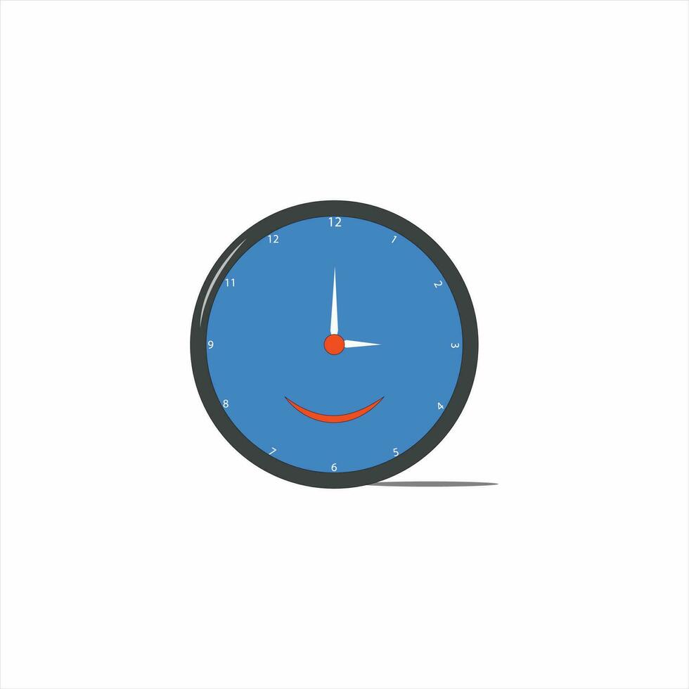 Clock Icon In Flat Style Timer On Color Background Vector Design