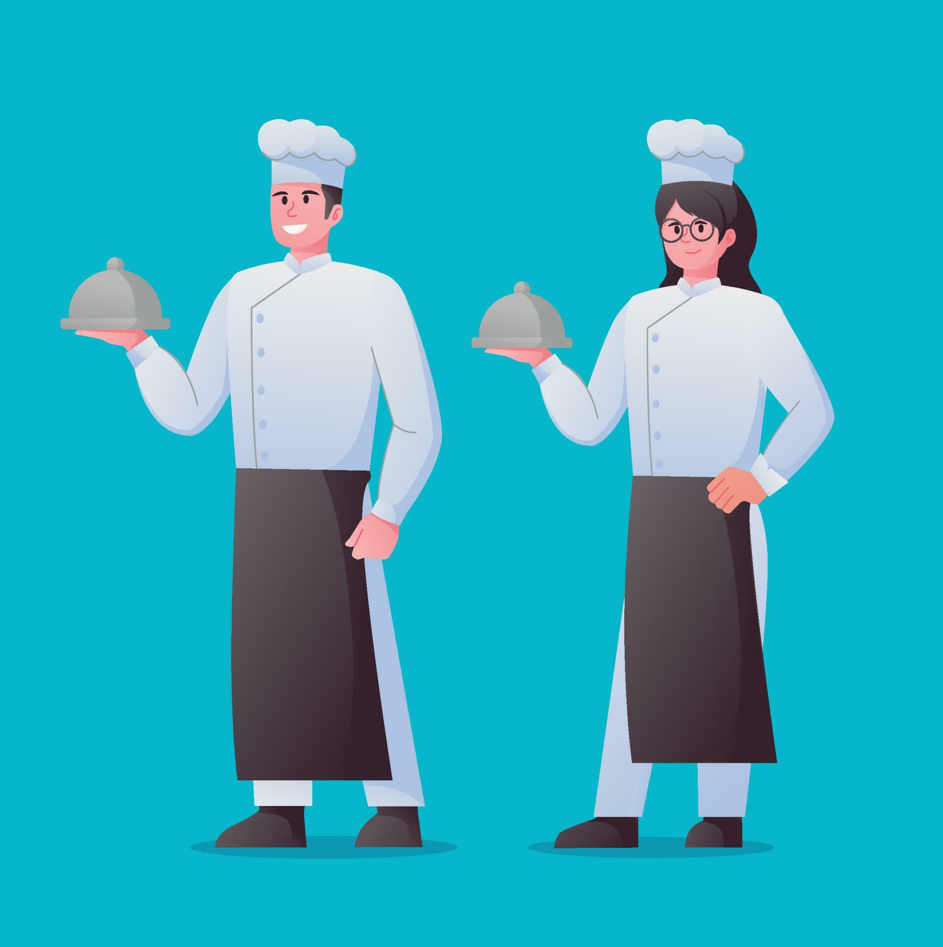 professional chef in uniform vector illustration 23172142 Vector Art at ...
