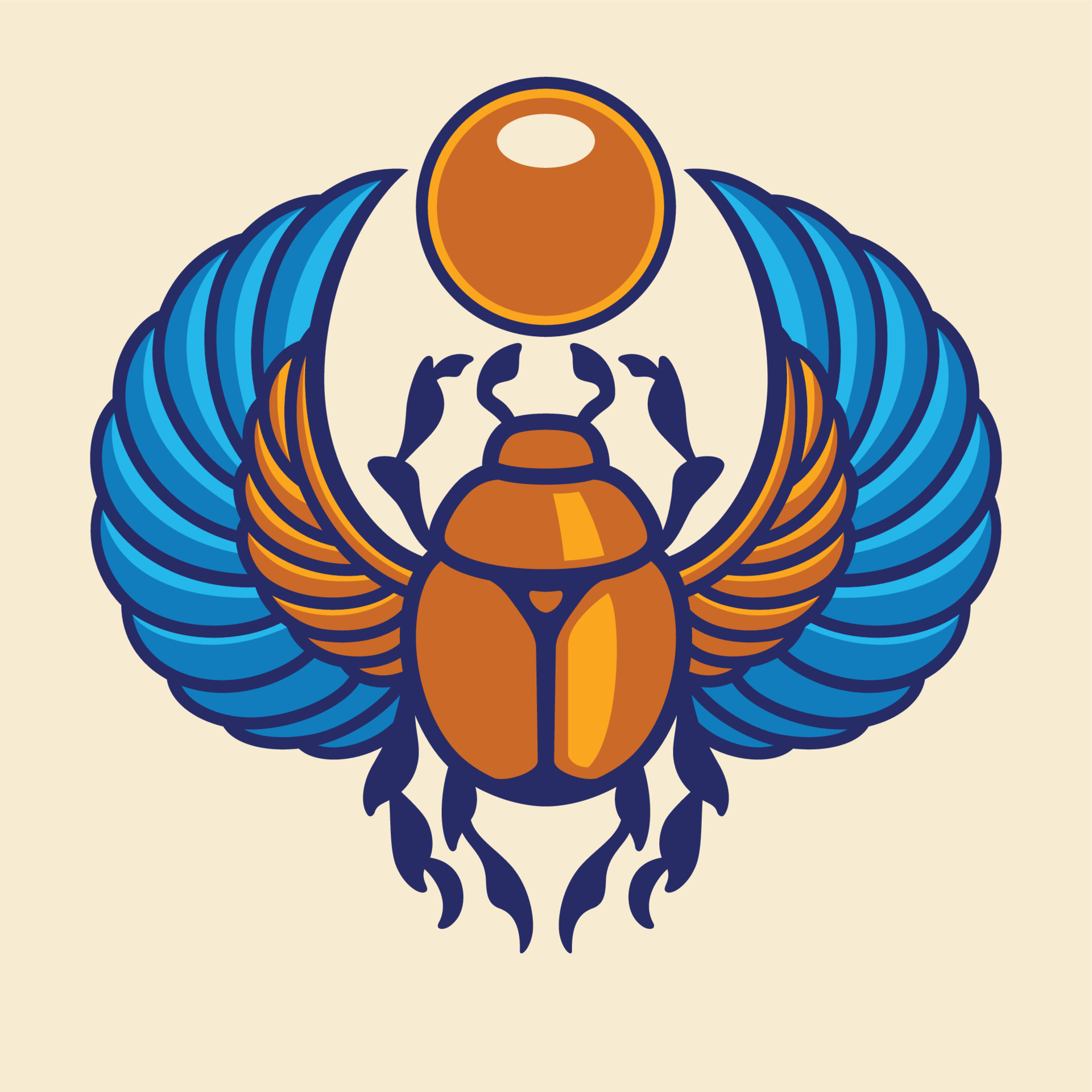Egyptian Scarab Symbol Logo 23172692 Vector Art at Vecteezy