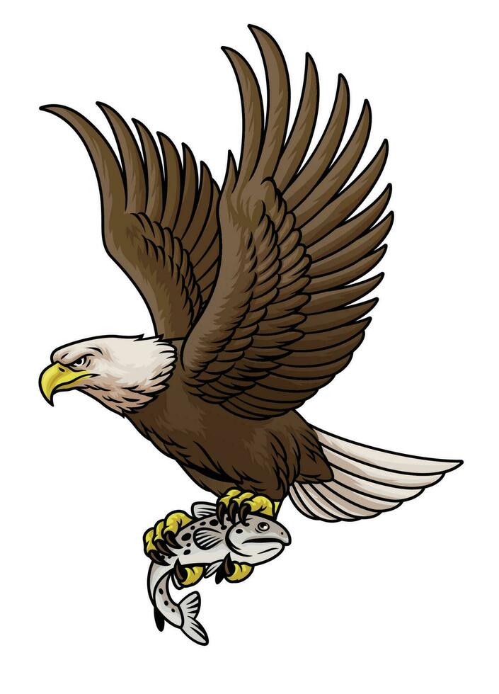 Bald Eagle hold the Salmon Fish 23173055 Vector Art at Vecteezy Bald Eagle hold the Salmon Fish 23173055 Vector Art at Vecteezy