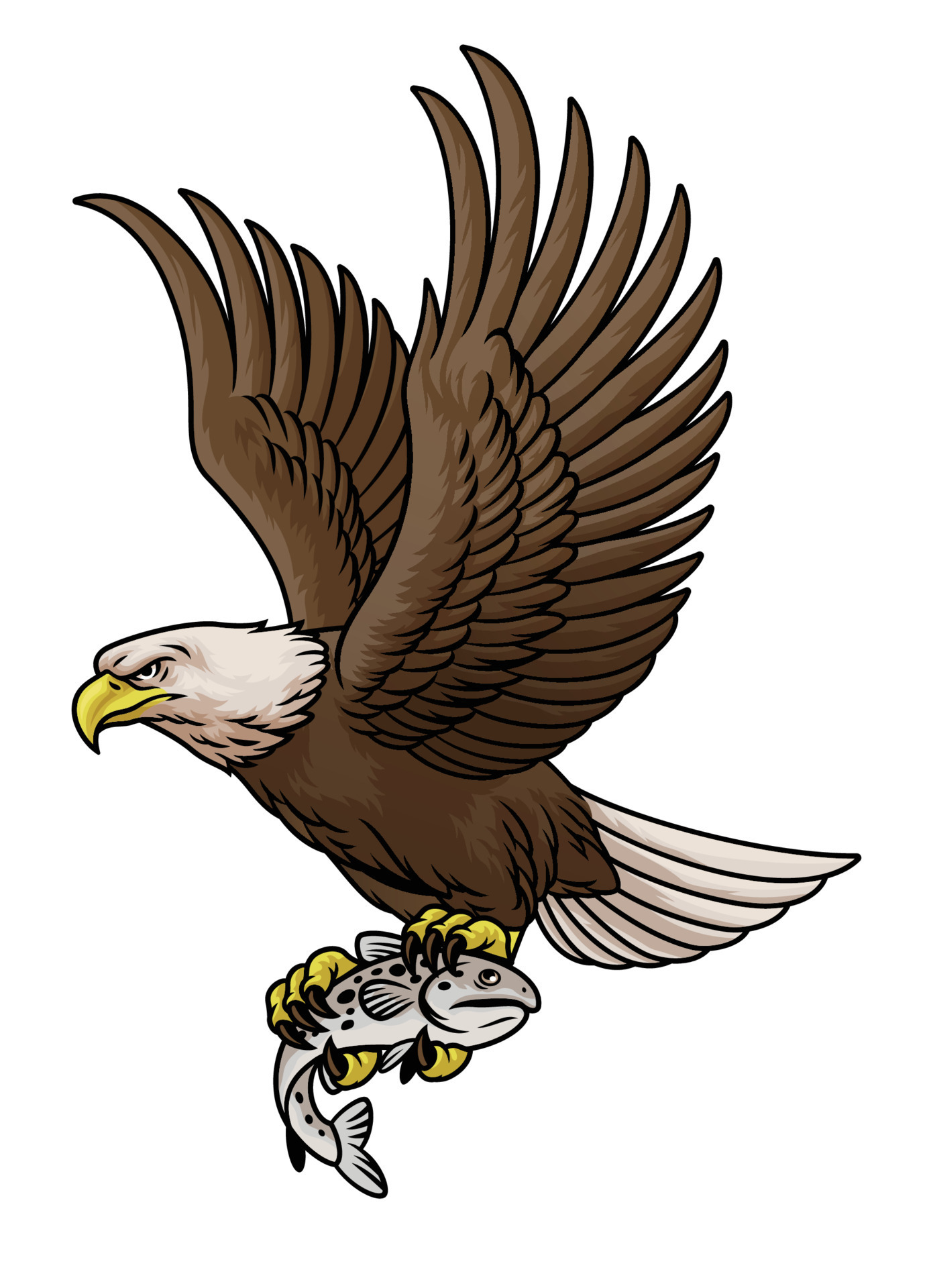 Bald Eagle hold the Salmon Fish 23173055 Vector Art at Vecteezy Bald Eagle hold the Salmon Fish 23173055 Vector Art at Vecteezy