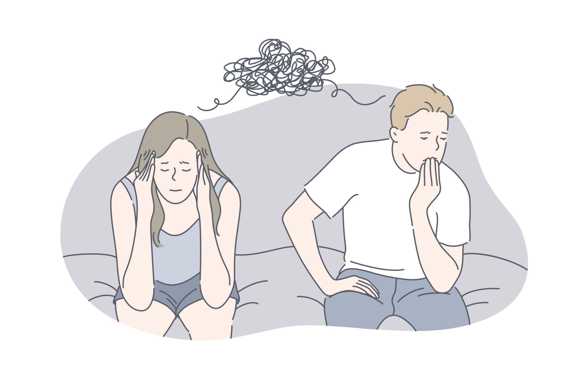 Relationship troubles, issues, problems concept 23173915 Vector Art at ...