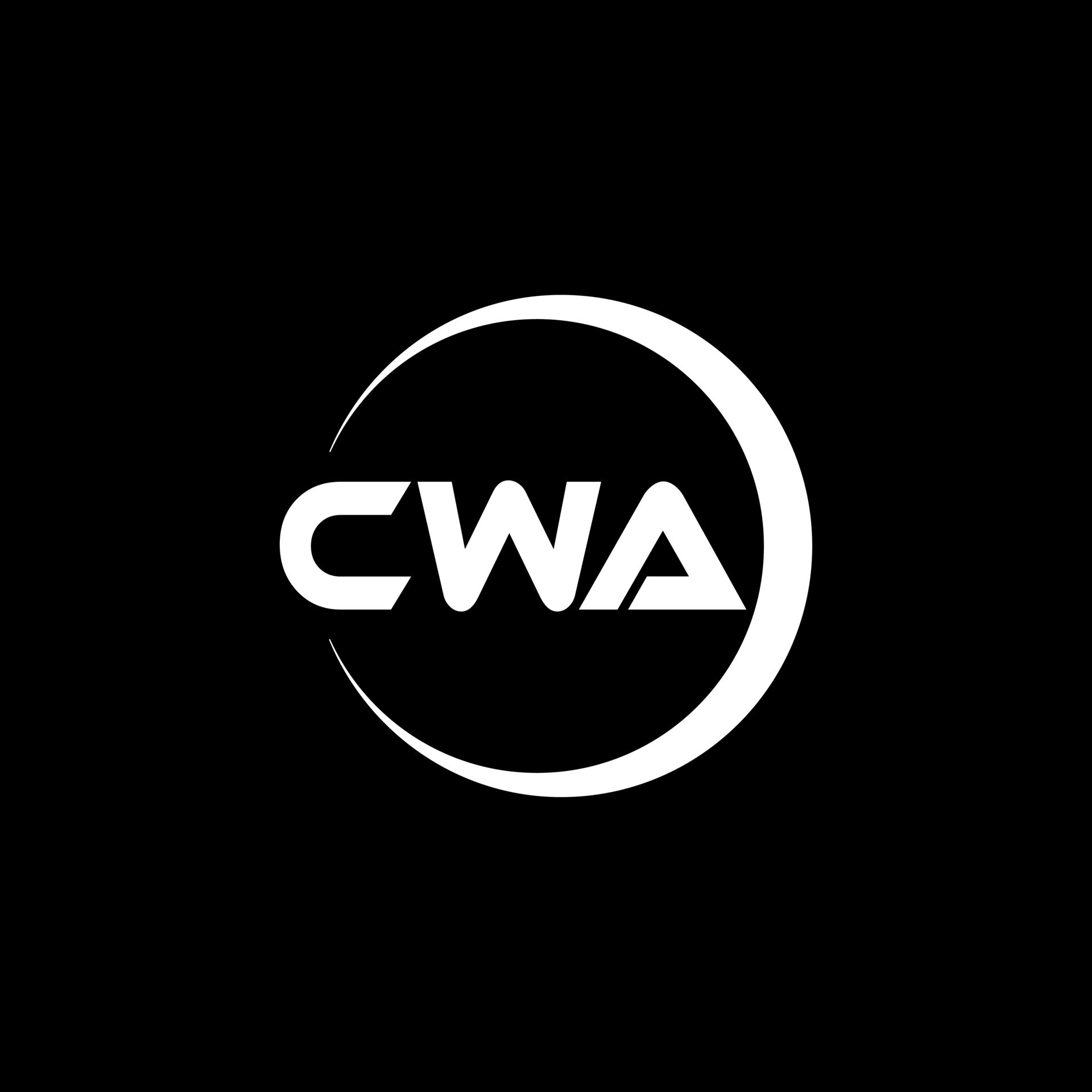 cwa letra logo diseño en ilustración. vector logo, caligrafía diseños para logo, póster ...