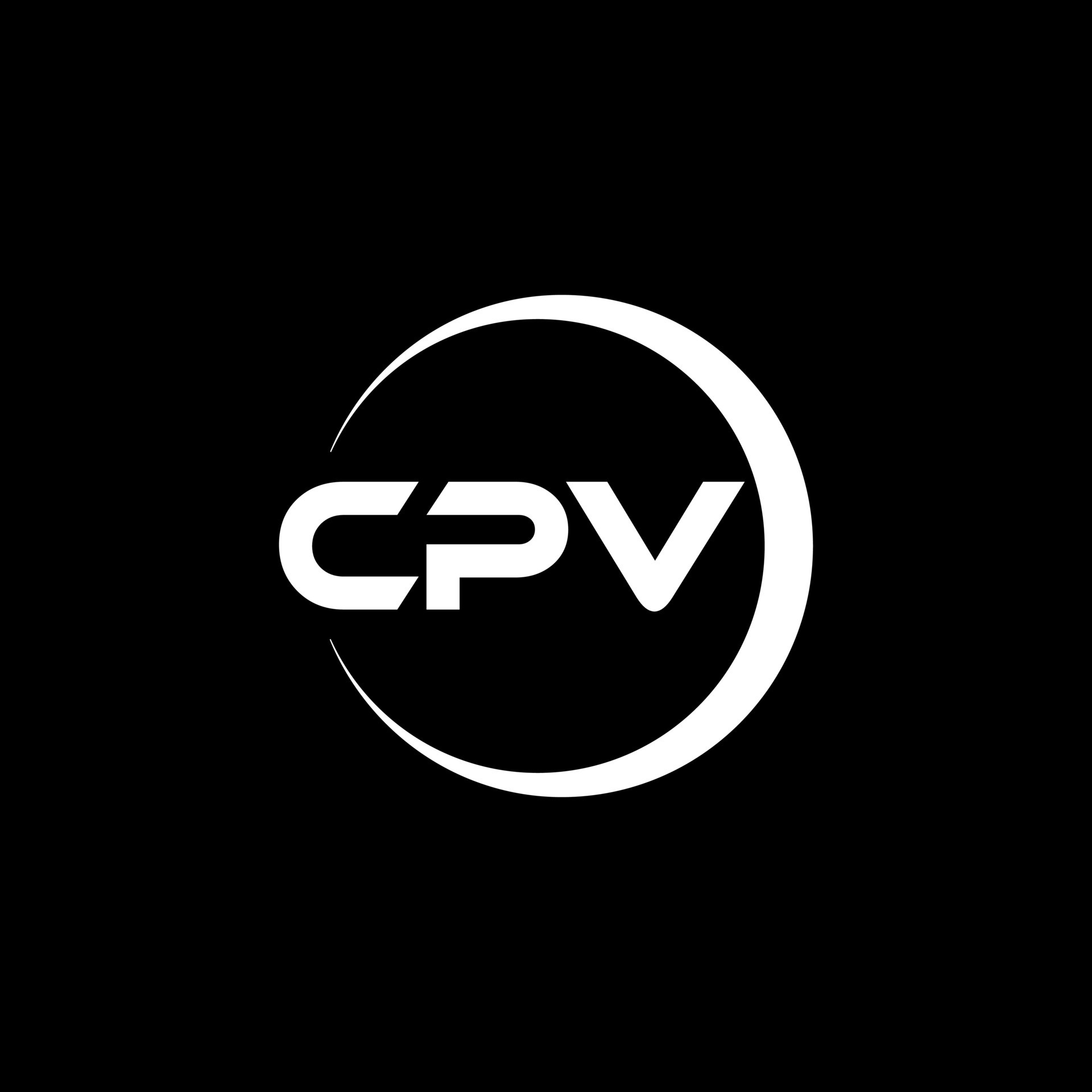 CPV letter logo design in illustration. Vector logo, calligraphy designs for logo, Poster ...