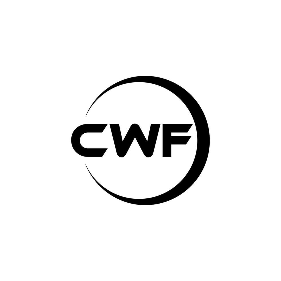 cwf letra logo diseño en ilustración. vector logo, caligrafía diseños para logo, póster ...