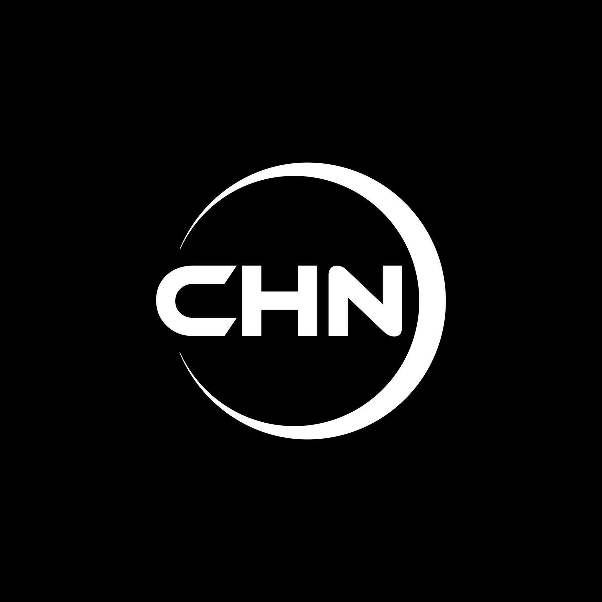 CHN letter logo design in illustration. Vector logo, calligraphy designs for logo, Poster ...