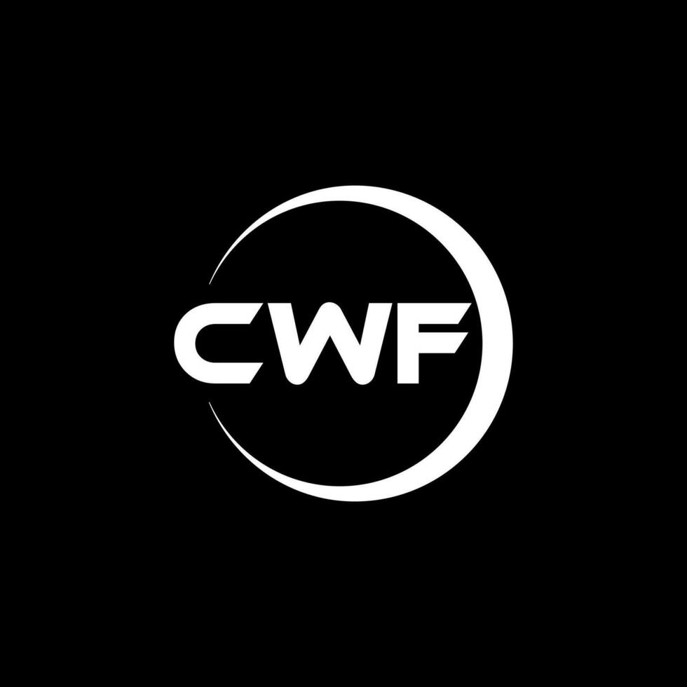 CWF letter logo design in illustration. Vector logo, calligraphy designs for logo, Poster ...