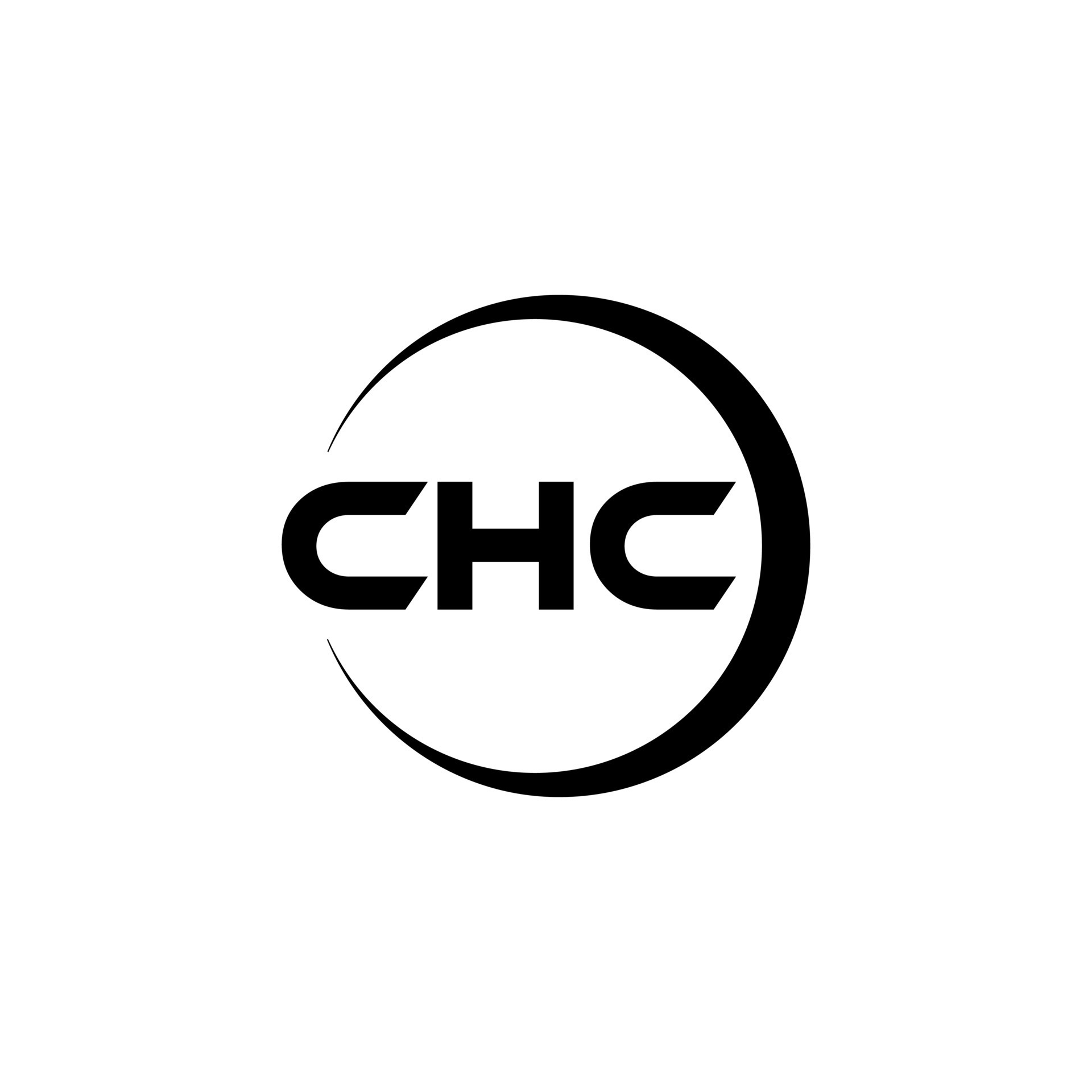 CHC letter logo design in illustration. Vector logo, calligraphy ...
