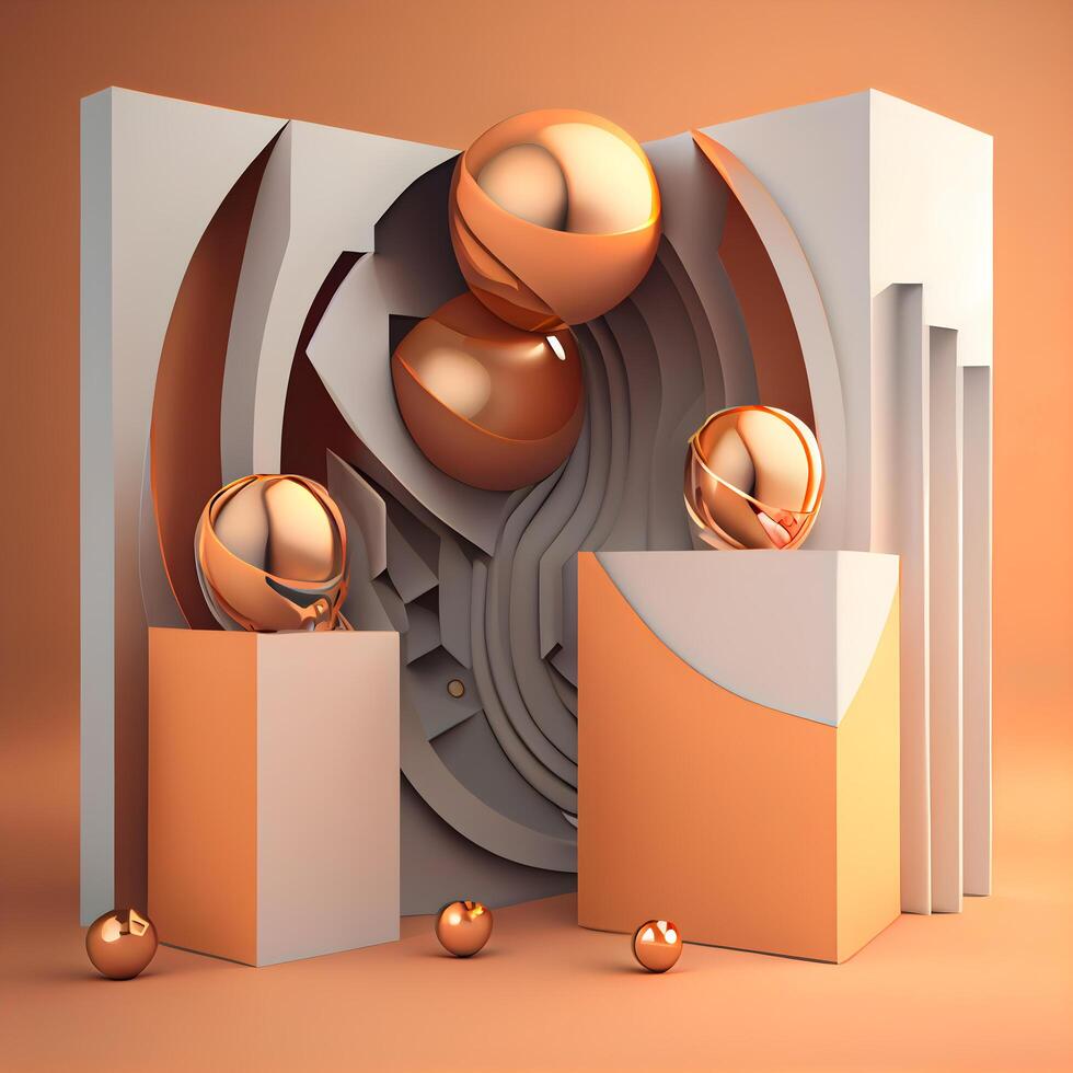 Abstract background with geometric shapes. 3D rendering. 3D illustration., Image 23179338 Stock ...