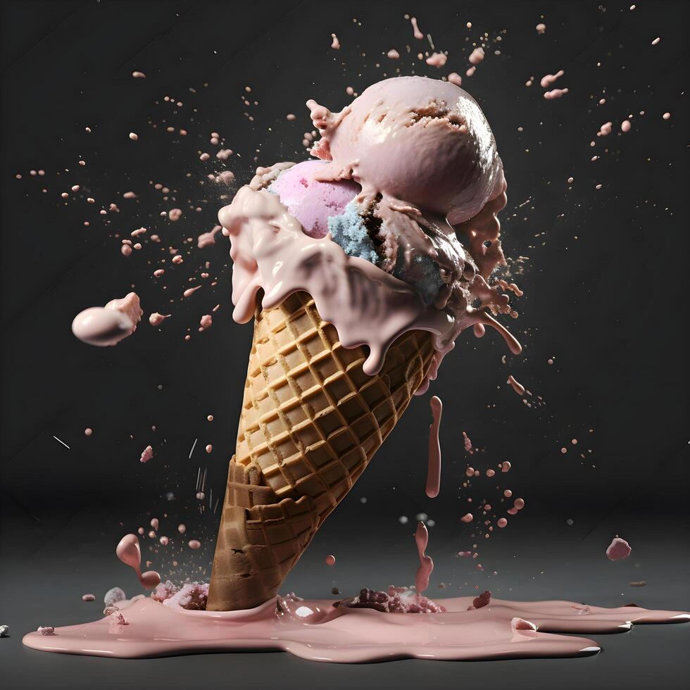 Melting Ice Cream Stock Photos, Images and Backgrounds for Free Download