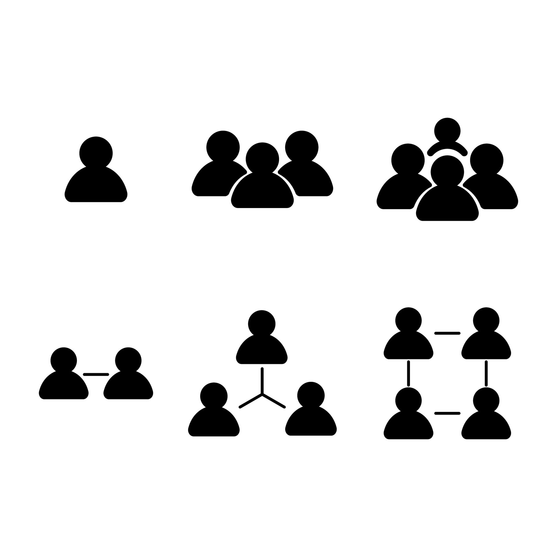 Grouping People Illustration Icon Vector Isolated White Background