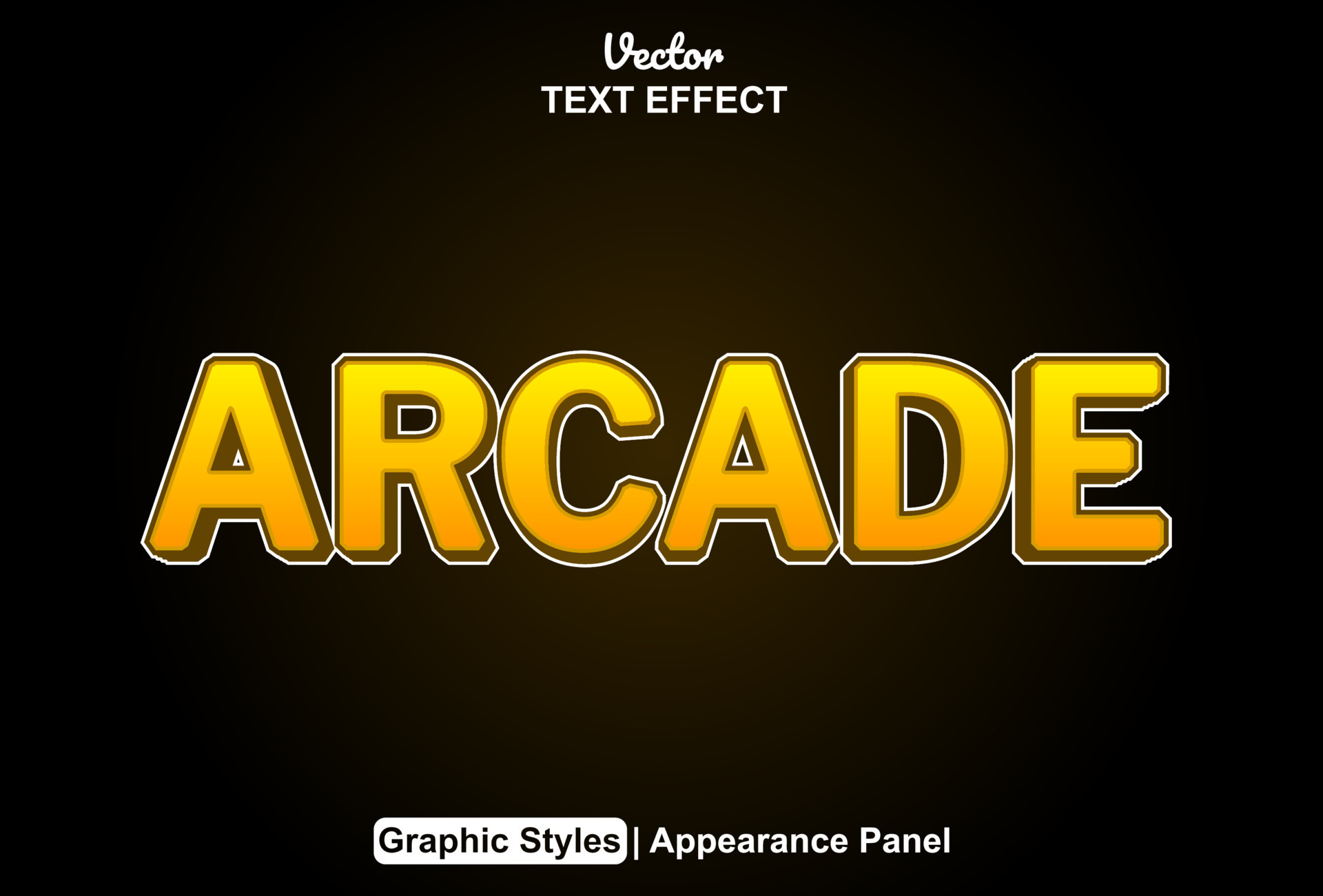 arcade text effect with red graphic style and editable. 23181641 Vector Art at Vecteezy