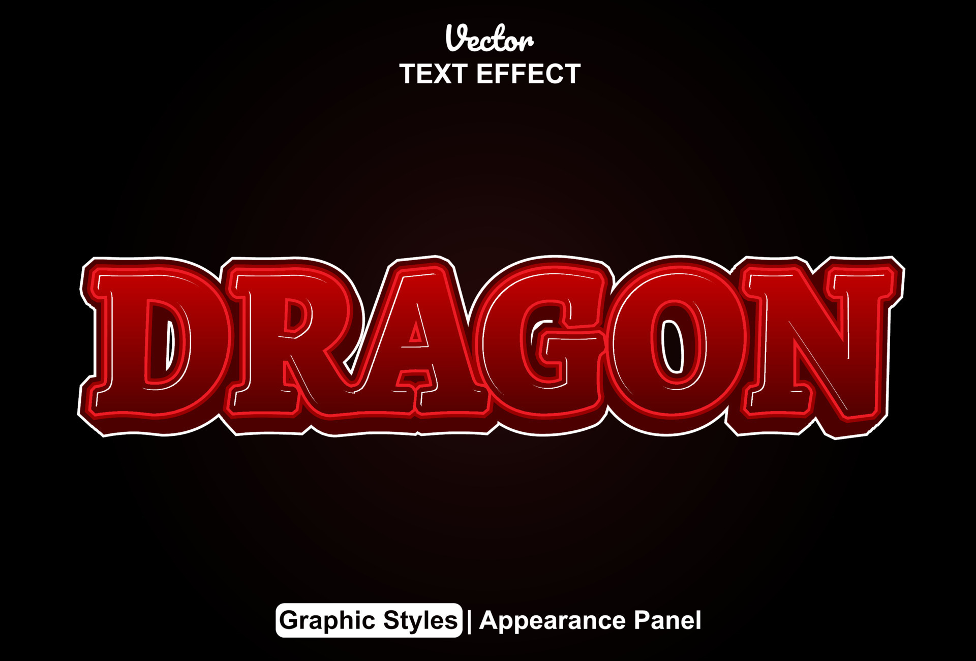 dragon text effect with red color graphic style and editable. 23181643 ...