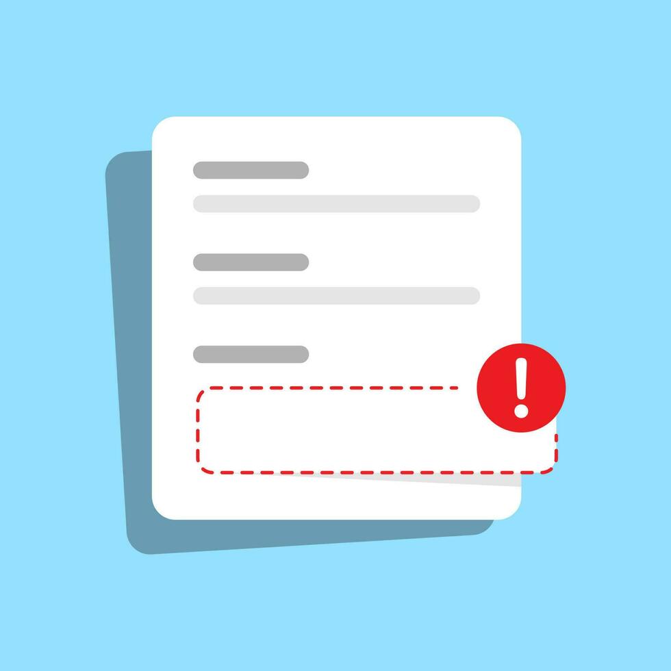 Incomplete Data Concept Illustration Flat Design Vector Eps10 Modern Graphic Element For