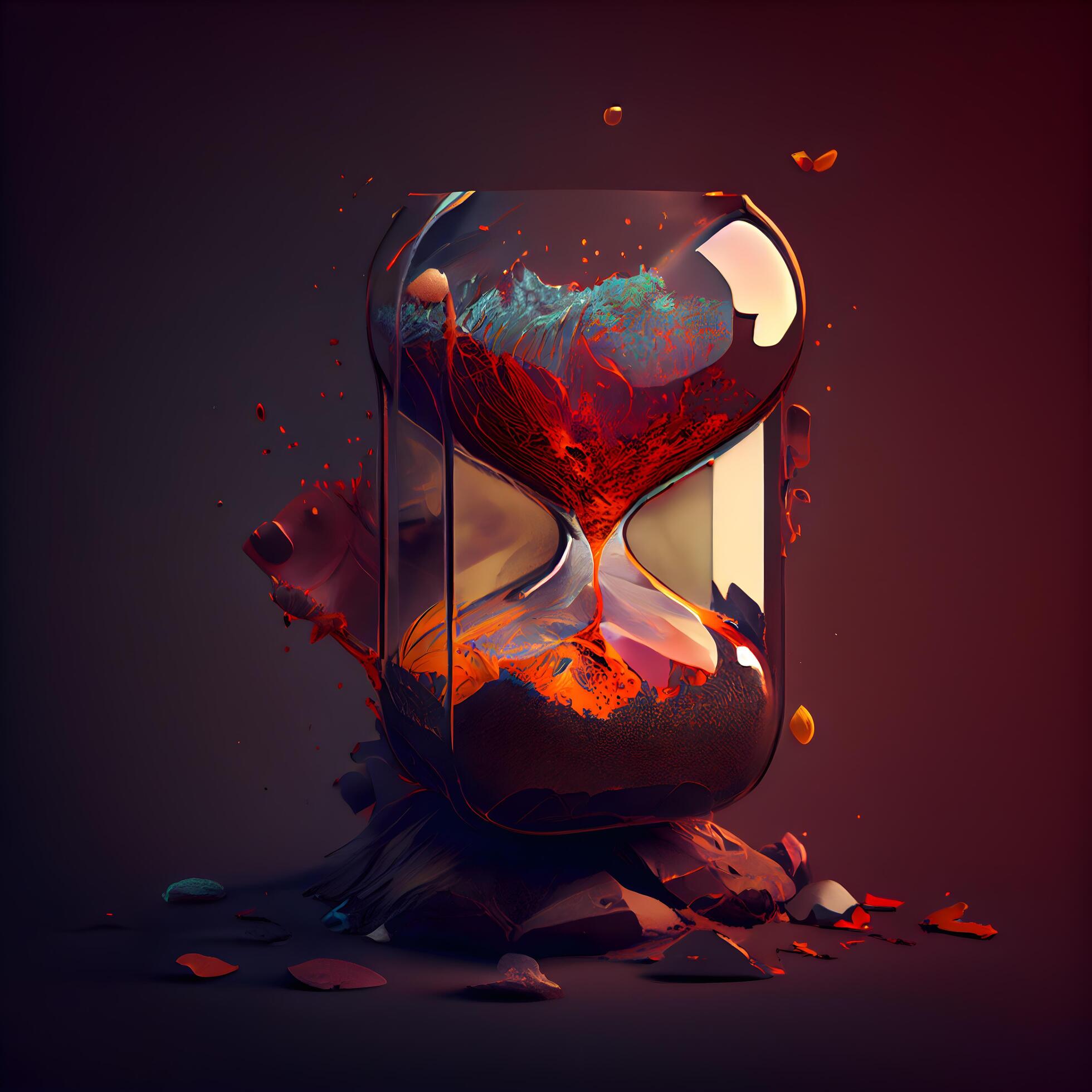 Broken Hourglass Wallpaper