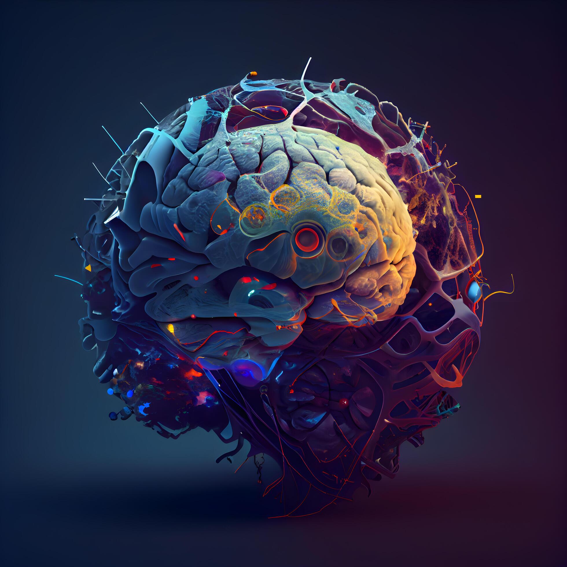 Human brain. 3D illustration. 3D CG. High resolution., Image 23187220 ...