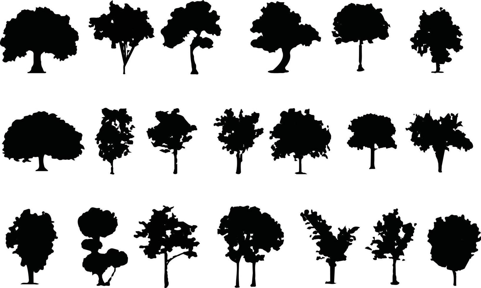 tree silhouette vector 23190676 Vector Art at Vecteezy